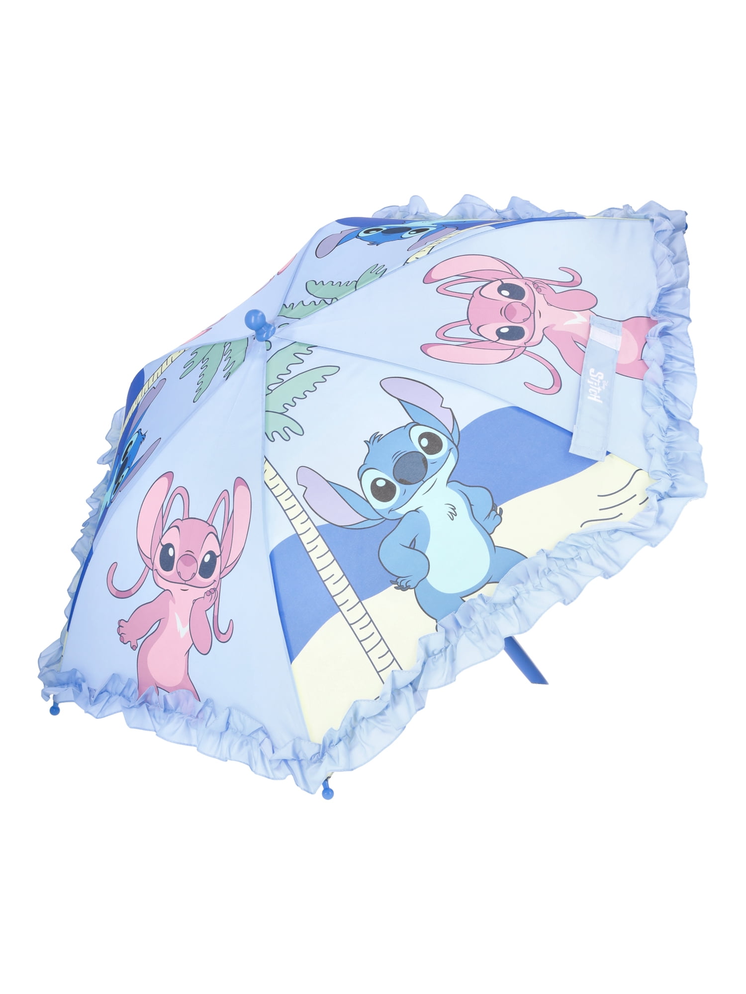 Lilo & Stitch Girls Toddler Print Umbrella with Curved Handle for Rainy ...