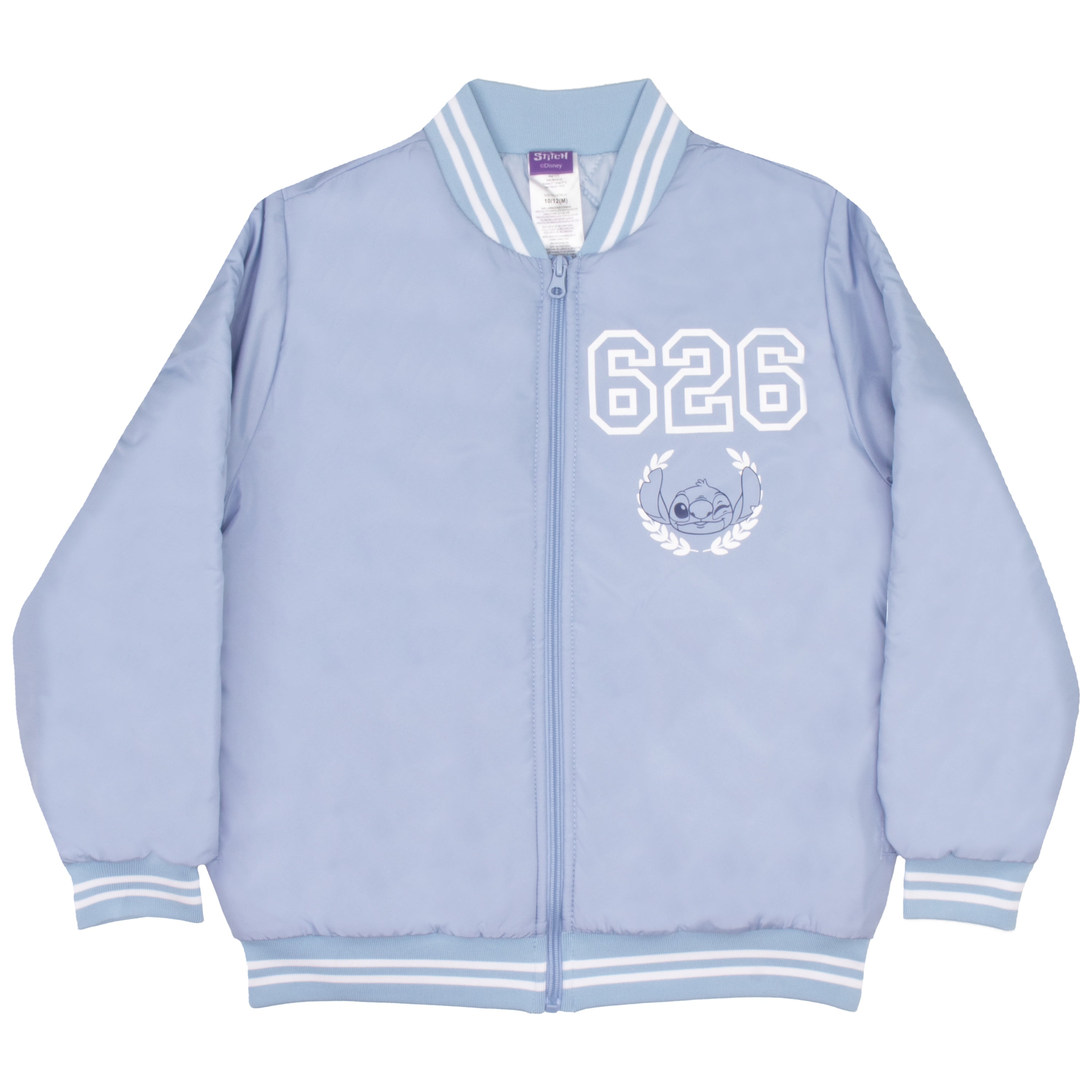 Disney Lilo & Stitch Girls Varsity Bomber Jacket Zip-Up Lilo and Stitch ...
