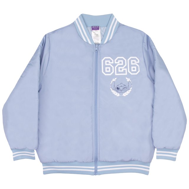 Disney Lilo & Stitch Girls Varsity Bomber Jacket Zip-Up Lilo and Stitch ...