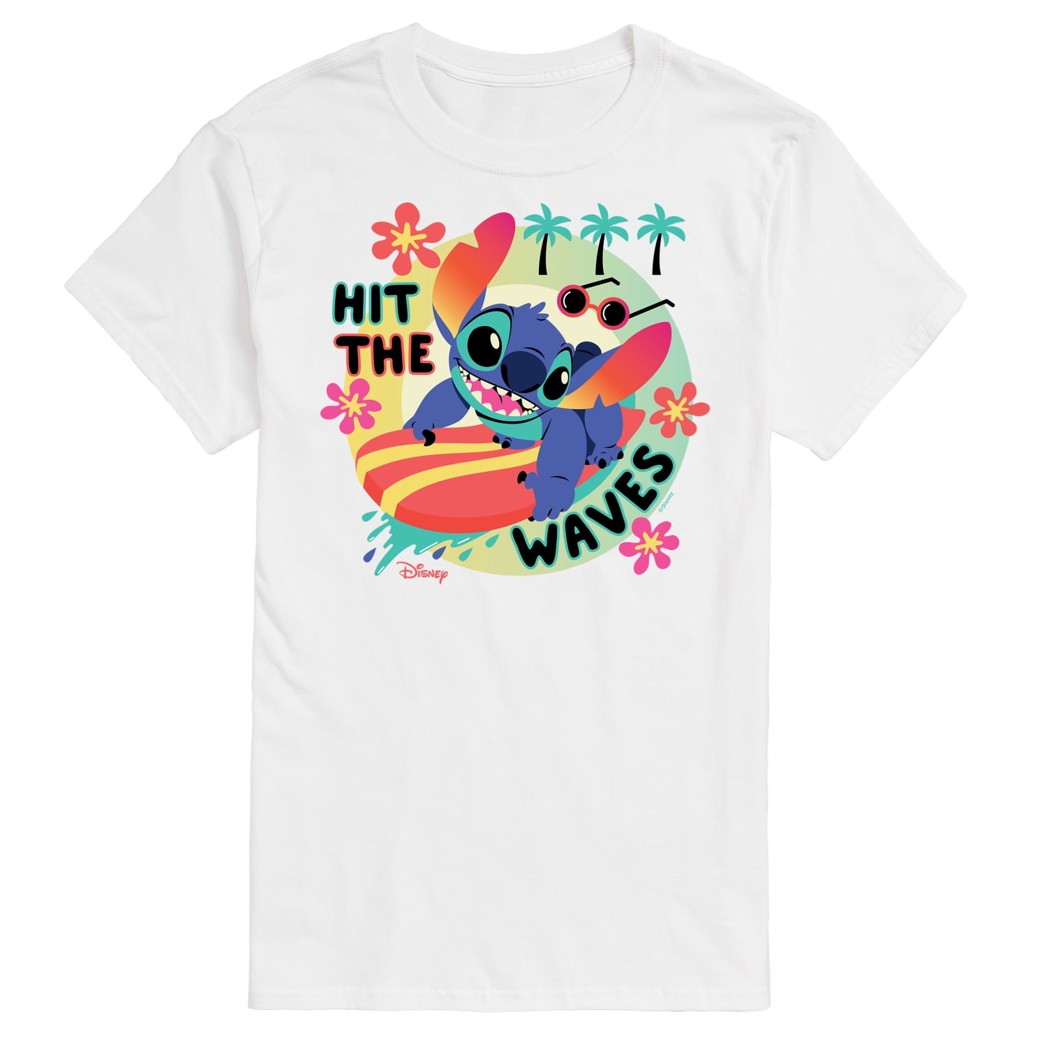 Disney - Lilo & Stitch - Hit the Waves - Men's Short Sleeve Graphic T ...