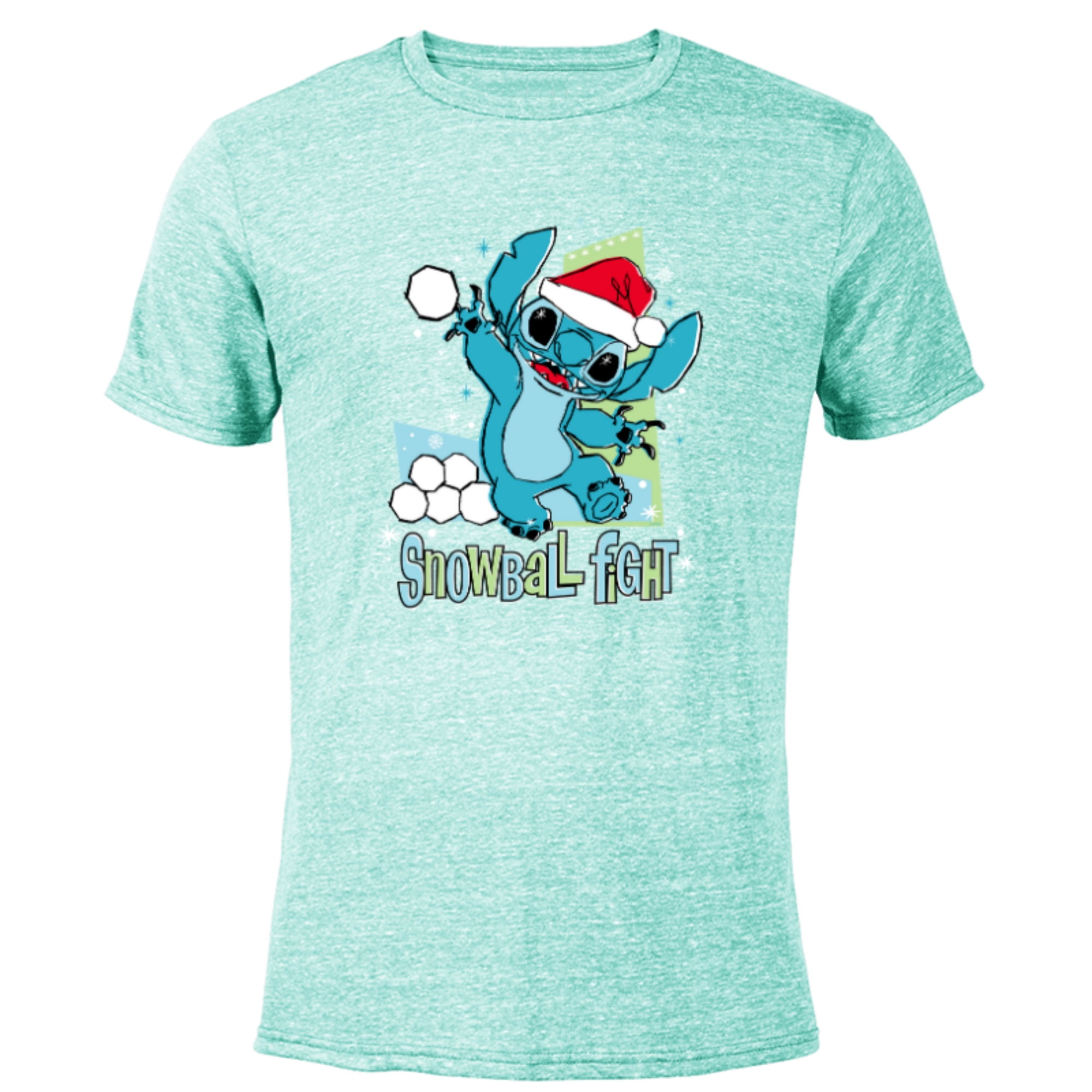 Disney Lilo & Stitch Holiday Santa Snowball Fight - Short Sleeve ...