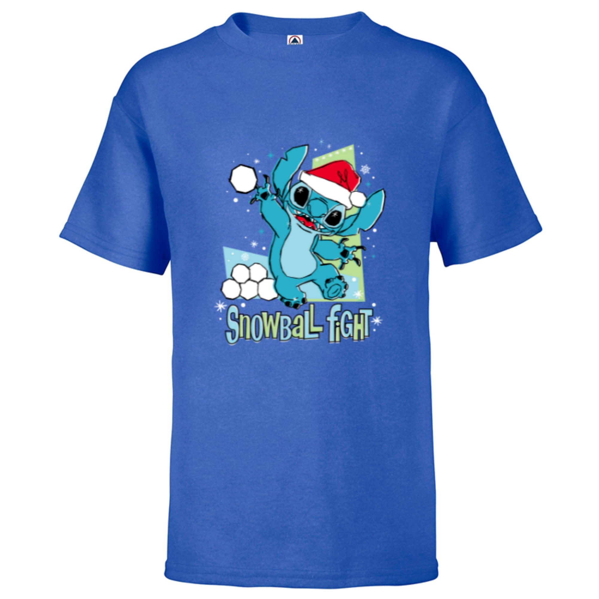 Disney Lilo & Stitch Holiday Santa Snowball Fight - Short Sleeve T ...