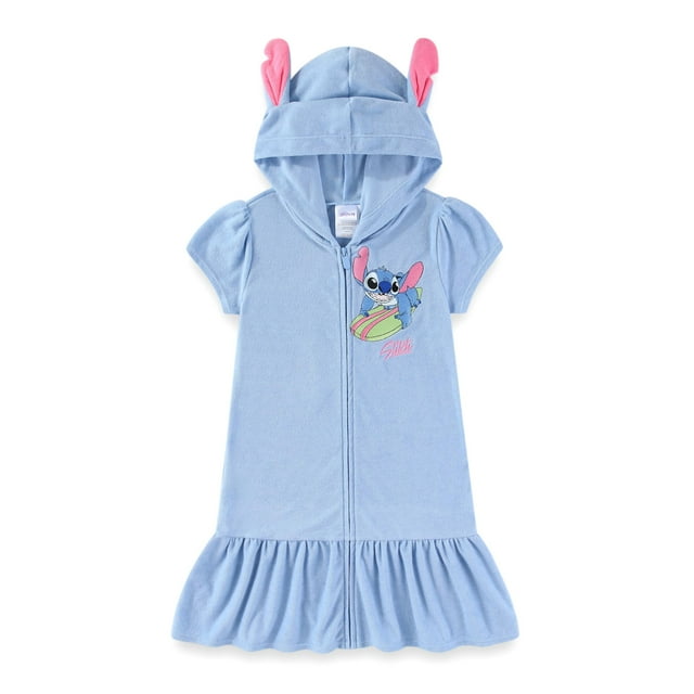 Disney Lilo & Stitch Hooded Swimsuit Cover-Up with Ears Zip-Up Beach ...