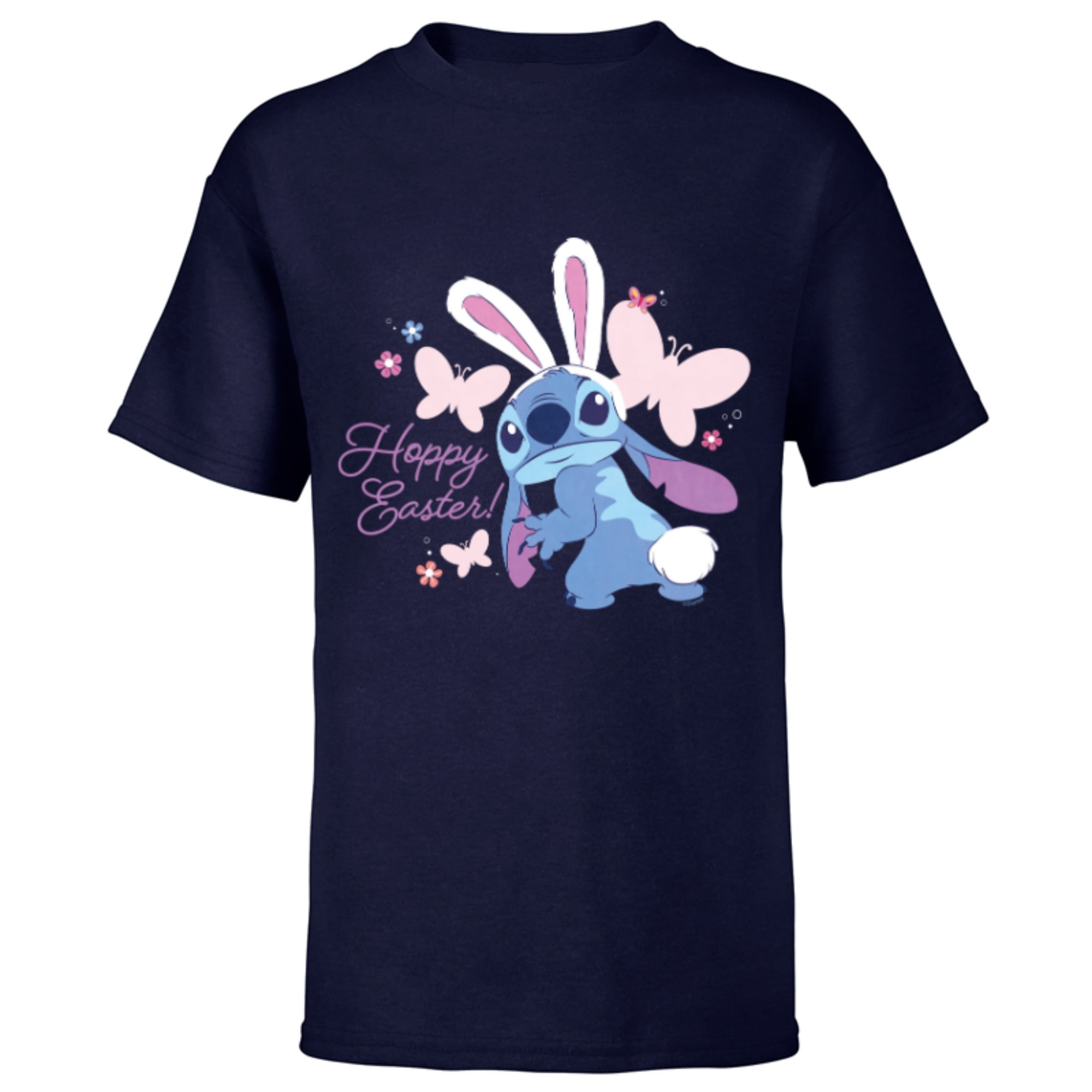 Disney Lilo & Stitch Hoppy Easter Bunny and Butterflies - Short Sleeve ...