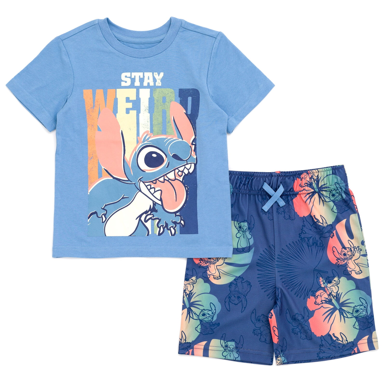 Disney Lilo and Stitch Toddler Graphic T-Shirt, Shorts Outfit Set for ...
