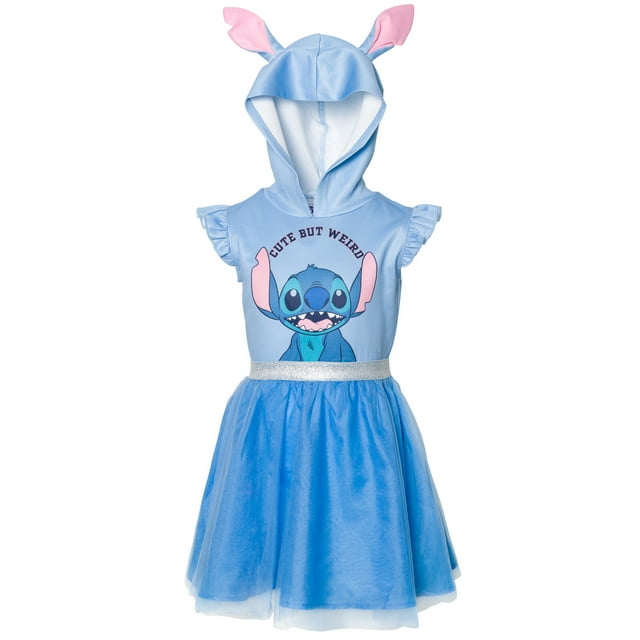 Disney Lilo & Stitch Toddler Hooded Mesh Cosplay Dress for Little Girls ...