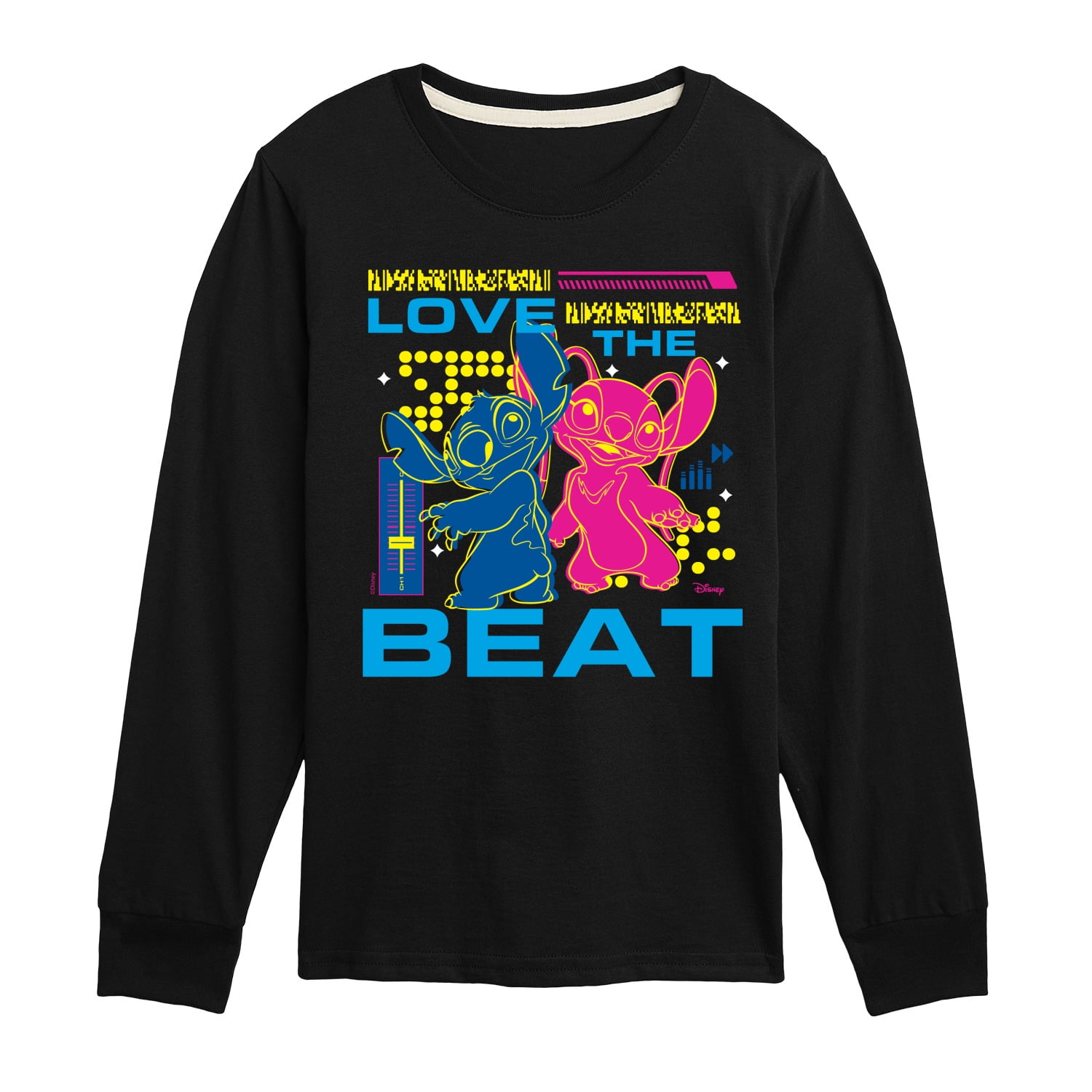 Disney - Lilo & Stitch - Love The Beat - Toddler & Youth Long Sleeve ...