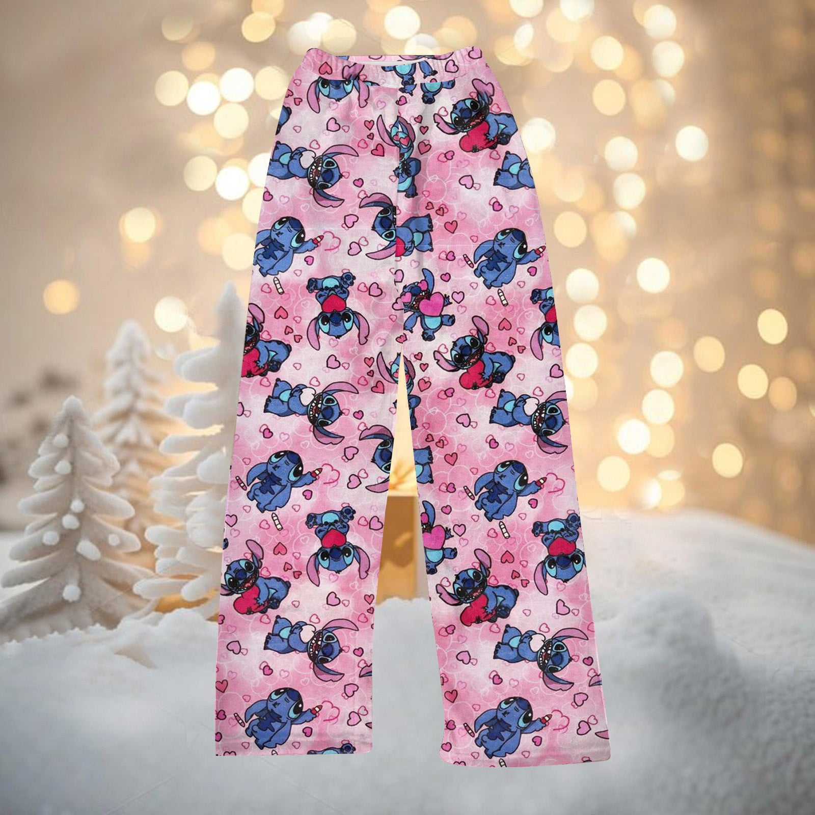 Disney Lilo & Stitch Mens Womens Cotton Jersey Button Fly Boxer Lounge ...