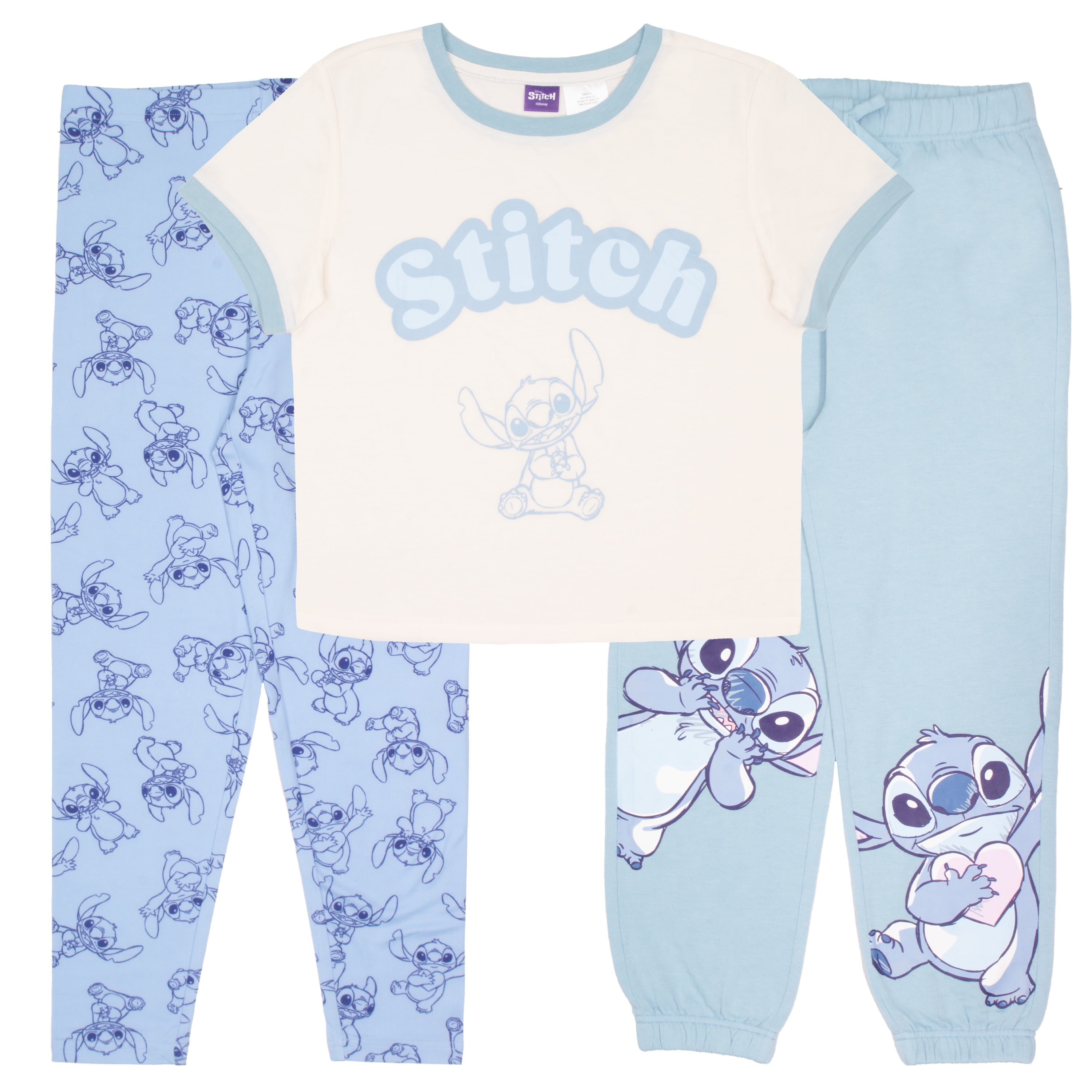 Disney Lilo & Stitch, Minnie Mouse Girls 3 Piece Set T-Shirt, Leggings ...