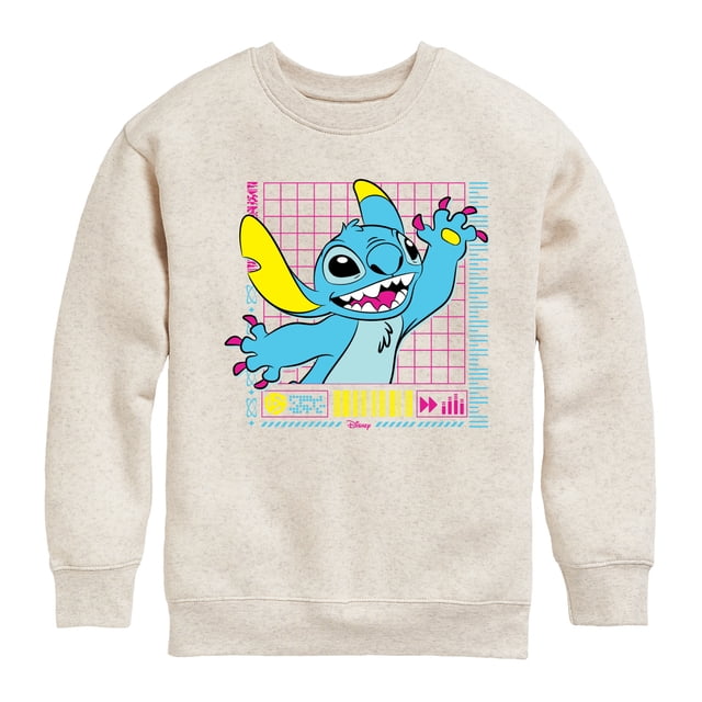 Disney - Lilo & Stitch - Neon Stitch - Toddler & Youth Crewneck Fleece ...