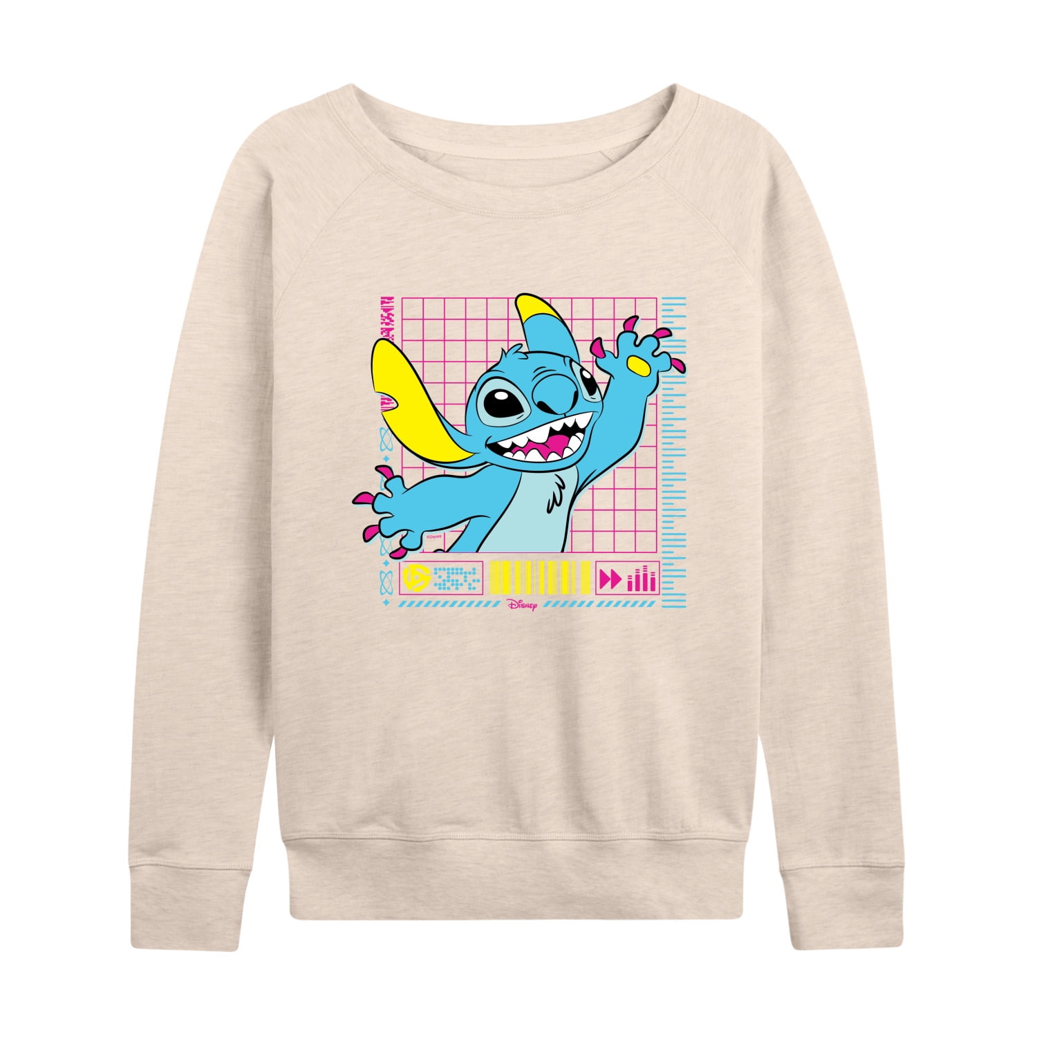 Disney - Lilo & Stitch - Neon Stitch - Women's Lightweight French Terry ...