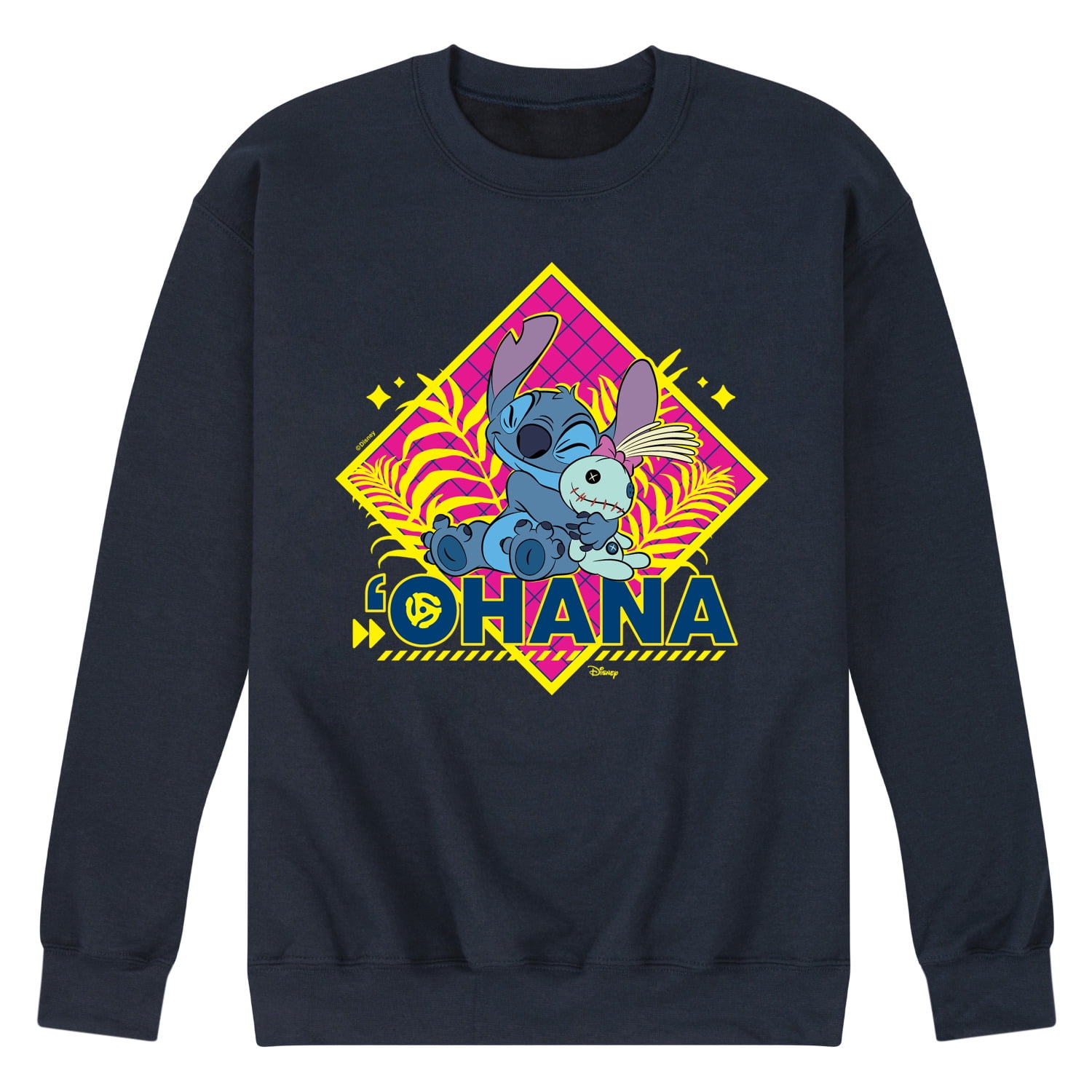 Disney - Lilo & Stitch - Ohana - Men's Crew Neck Fleece Pullover ...