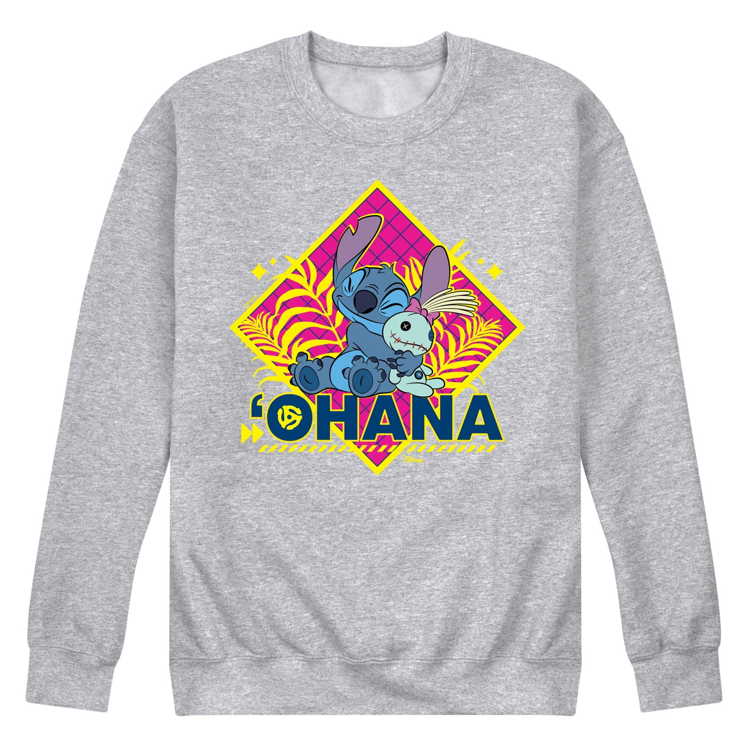 Disney - Lilo & Stitch - Ohana - Men's Crew Neck Fleece Pullover ...