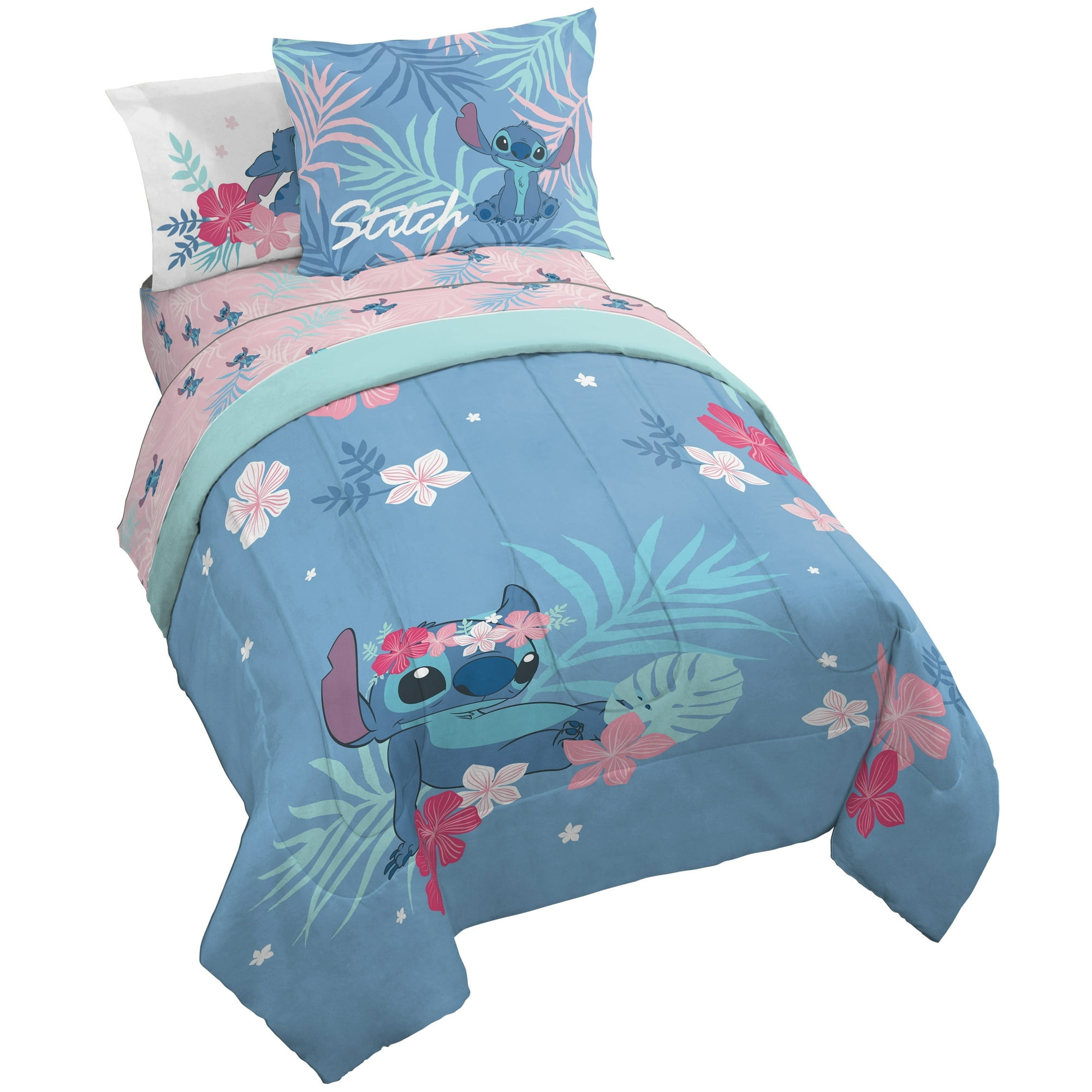 Disney Lilo & Stitch Paradise Dream 7 Piece Full Size Bed Set with ...