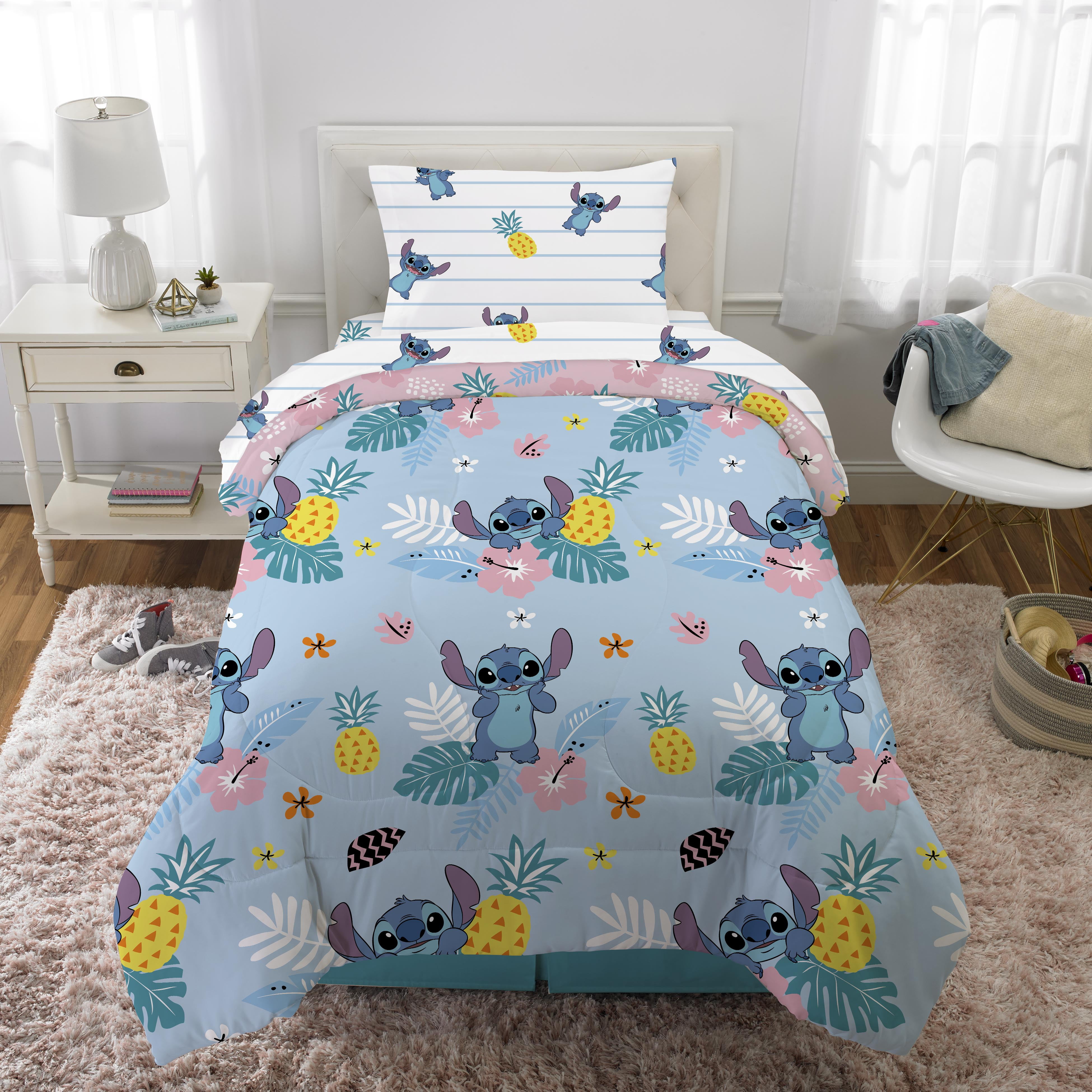 Disney Lilo & Stitch Full Size 4 Piece Bed Set, Complete with Soft 100% ...