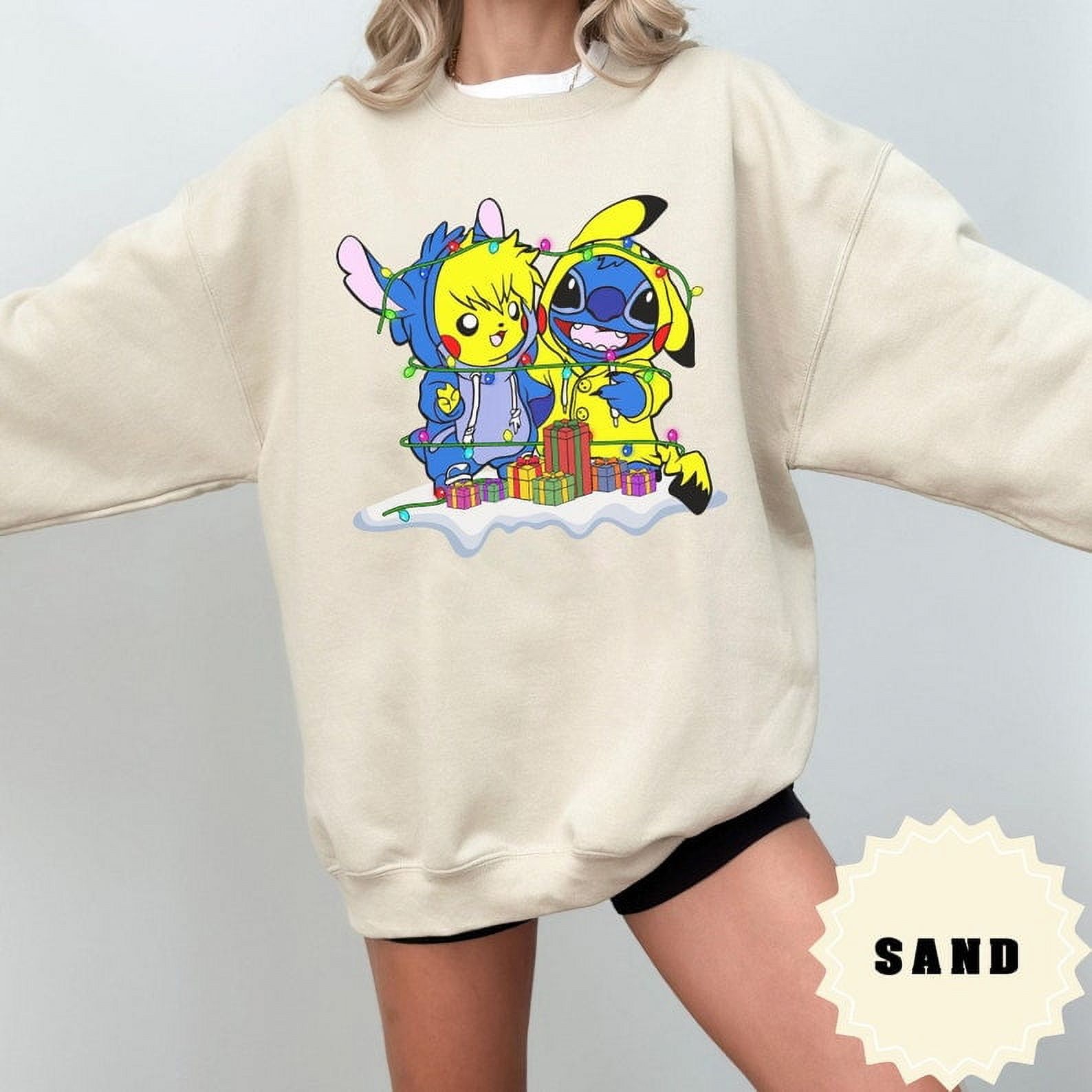 Disney Lilo & Stitch Pikachu And Stitch Christmas Lights Costume ...