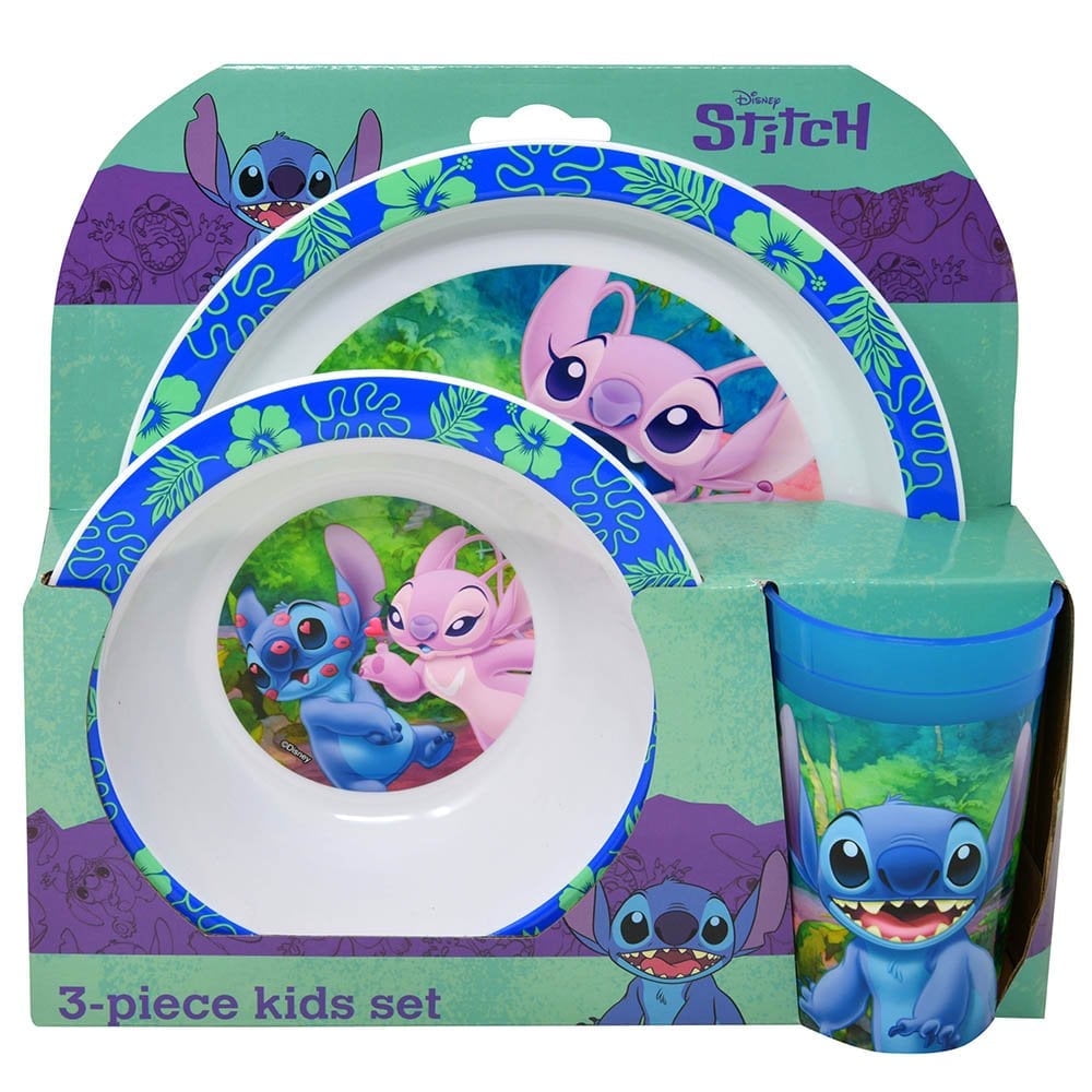 Disney Lilo & Stitch Plate, Bowl & Tumbler 3-Piece Dinner Set - Walmart.com