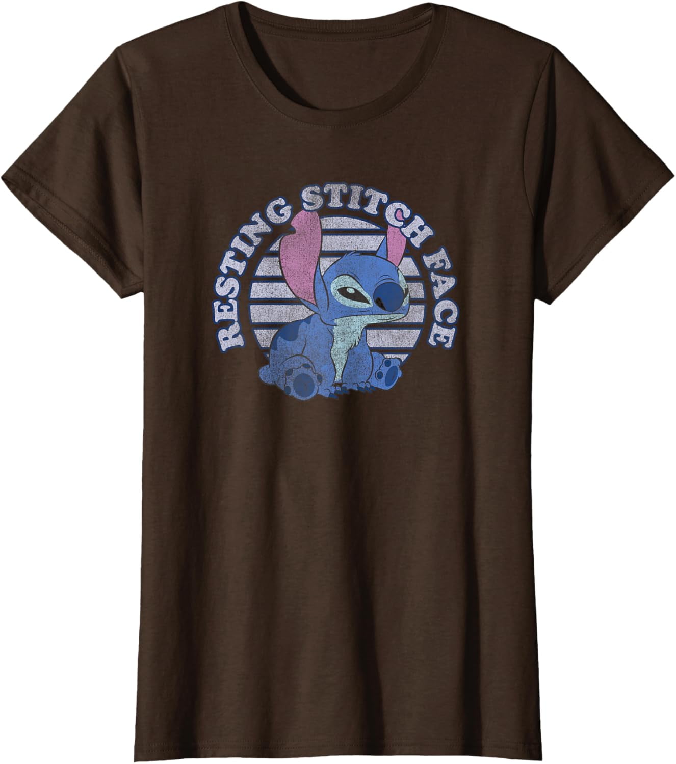 Disney-Lilo & Stitch Resting Stitch Face T-Shirt,Cotton Short Sleeve T ...