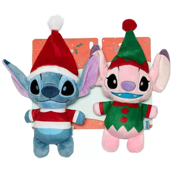 Disney Lilo & Stitch Santa Stich & Elf Angel Plush 2-Pack - Walmart.com