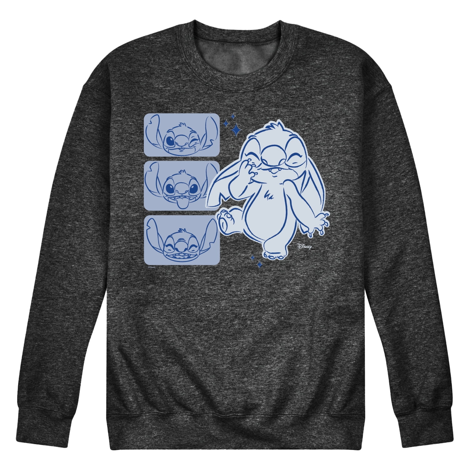 Disney - Lilo & Stitch - Sketched Faces of Stitch - Men's Crew Neck ...