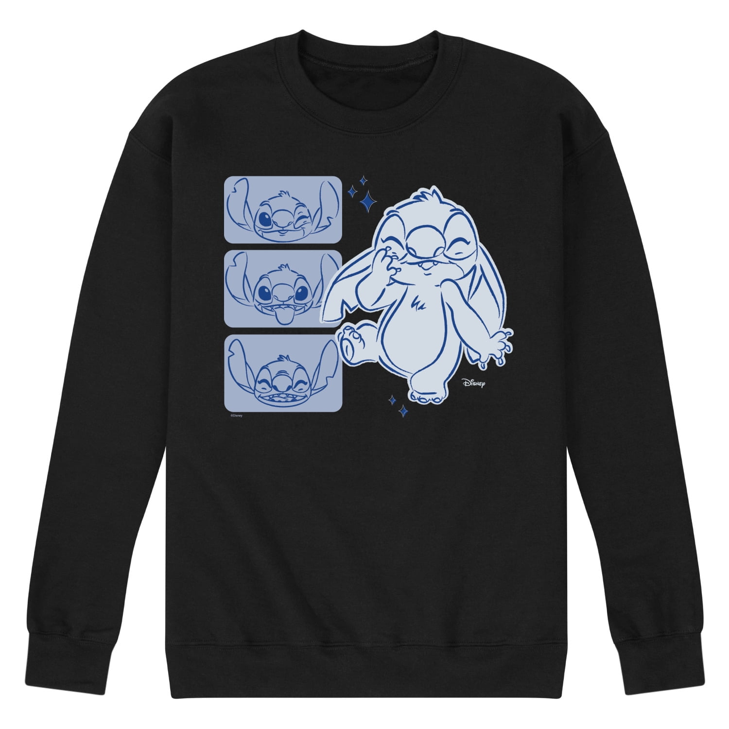 Disney - Lilo & Stitch - Sketched Faces of Stitch - Men's Crew Neck ...