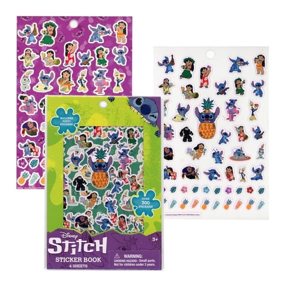 Disney Lilo & Stitch - Cute Stitch Puffy Sticker Book, 4 Sheets, Over ...