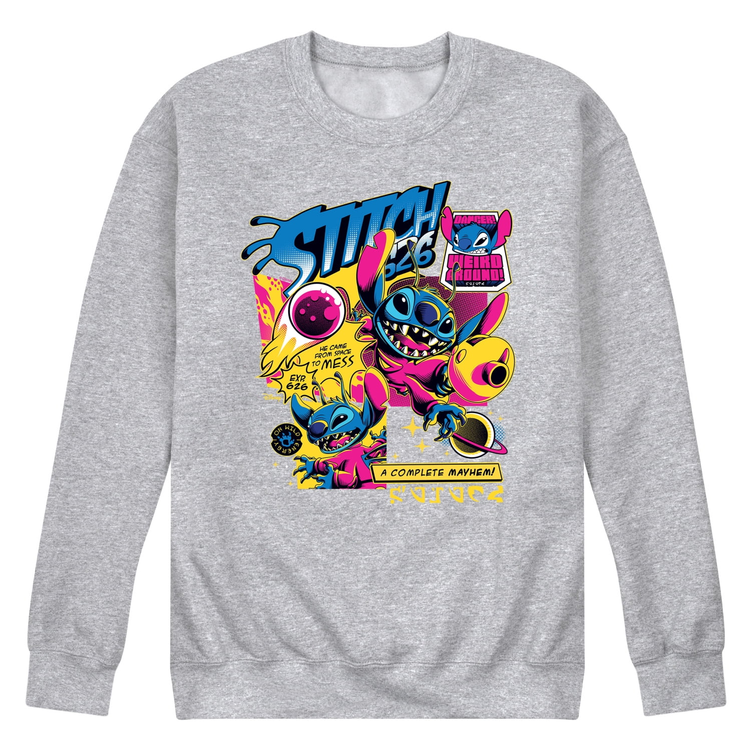 Disney - Lilo & Stitch - Stitch Comic Page - Men's Crew Neck Fleece ...