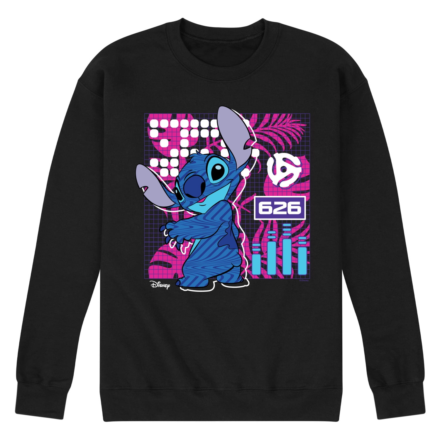 Disney - Lilo & Stitch - Stitch Grid - Men's Crew Neck Fleece Pullover ...