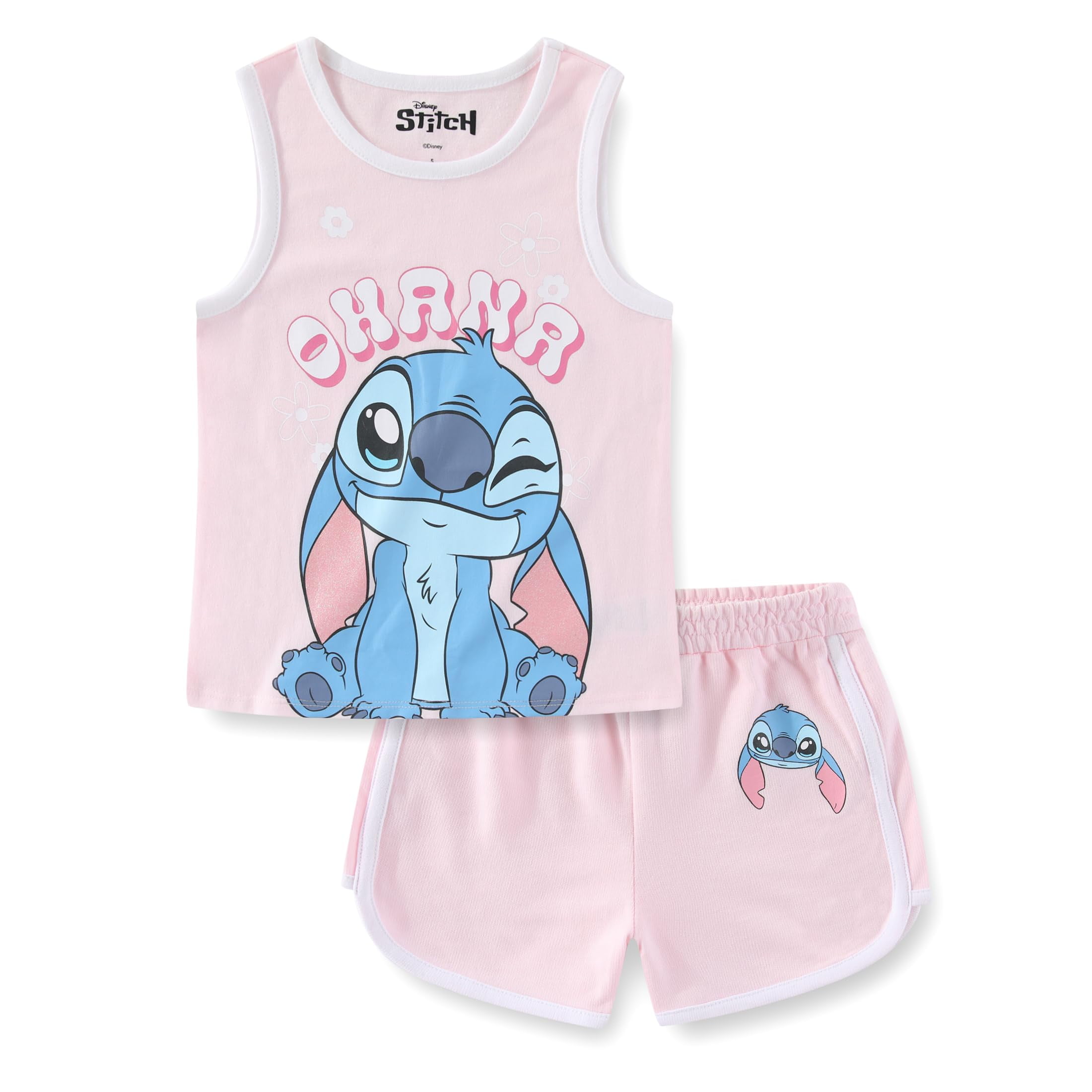 Disney Lilo & Stitch Tank Top and Shorts Set (Girls), Sizes 7-14 ...