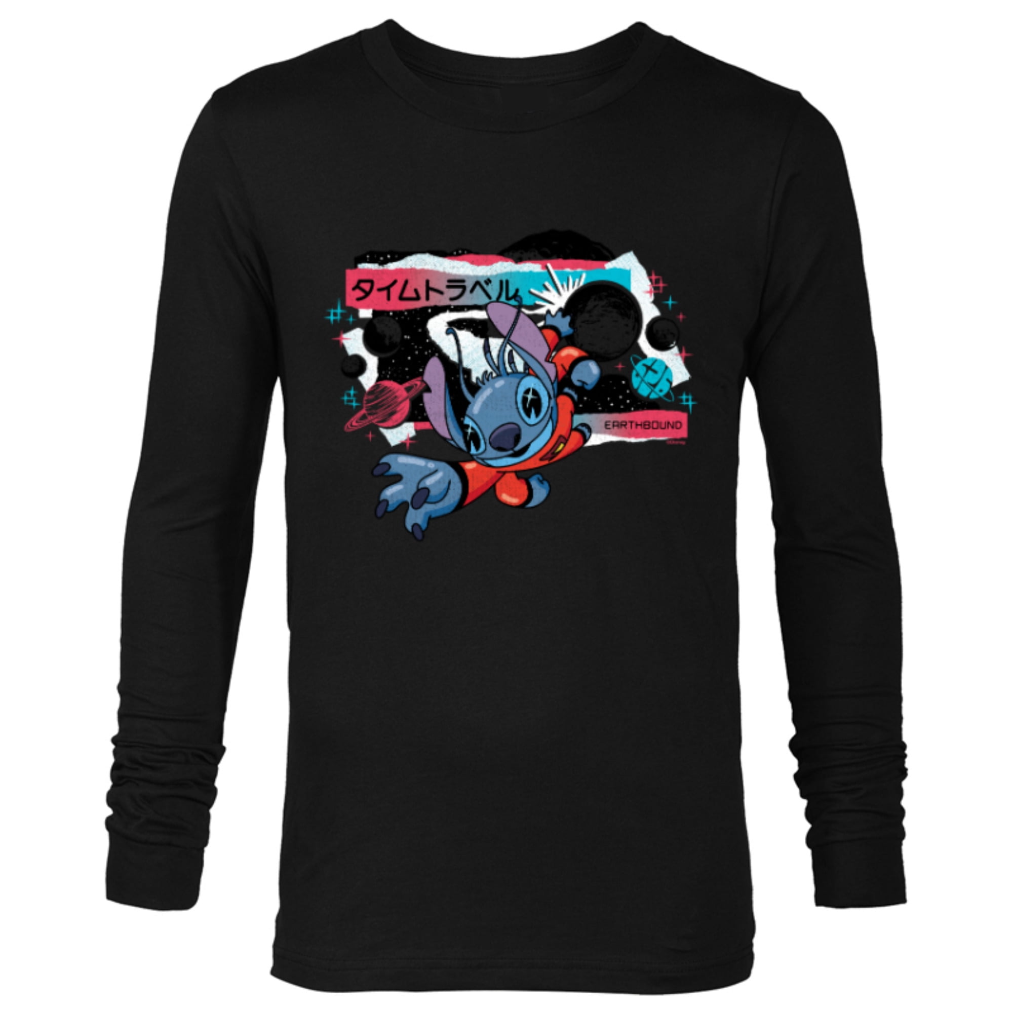 Disney Lilo & Stitch Techno Time Travel Earthbound - Long Sleeve T-Shirt for Men - Customized ...