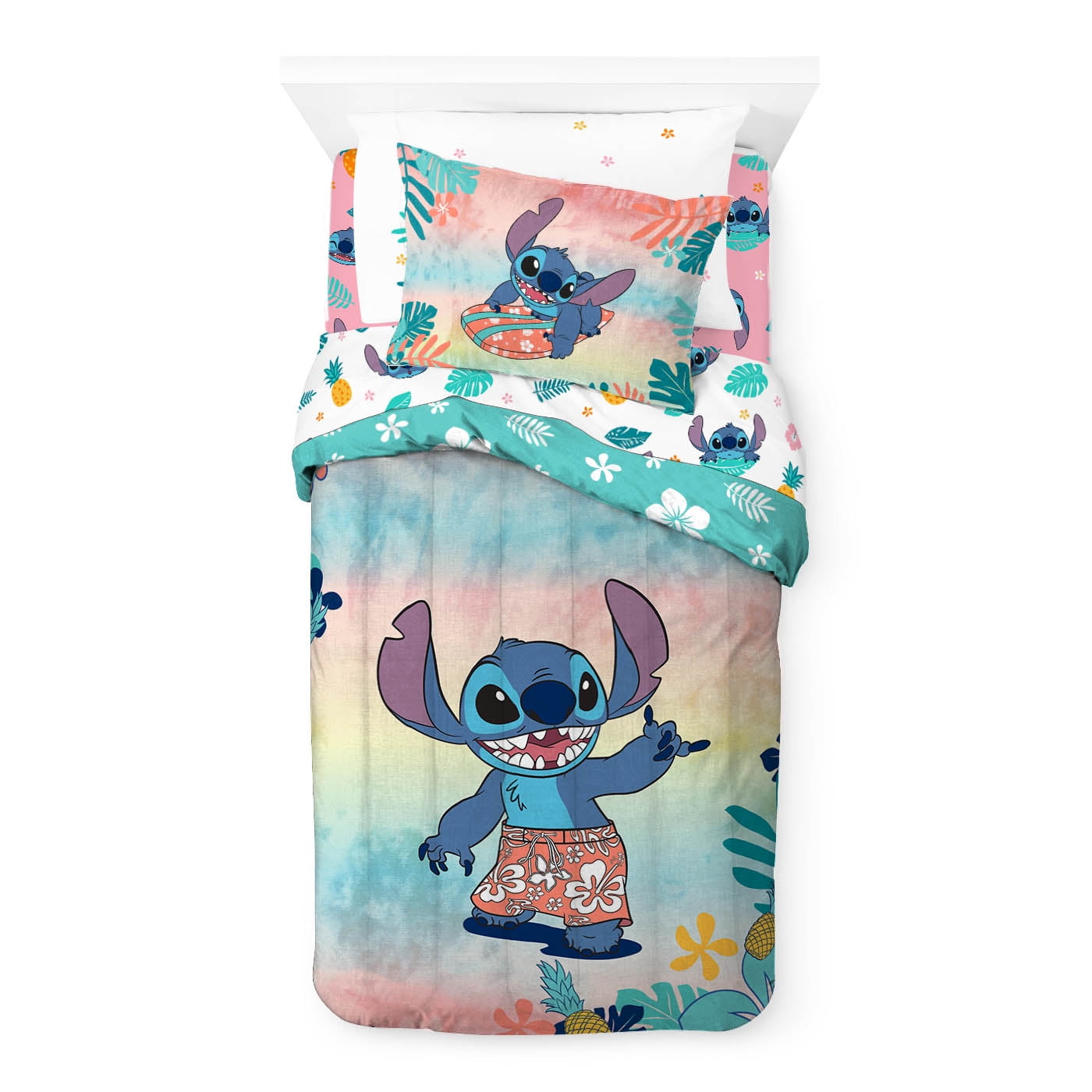 Disney Lilo & Stitch Tie-Dye 5 Piece Twin Bed Set 100% Microfiber ...