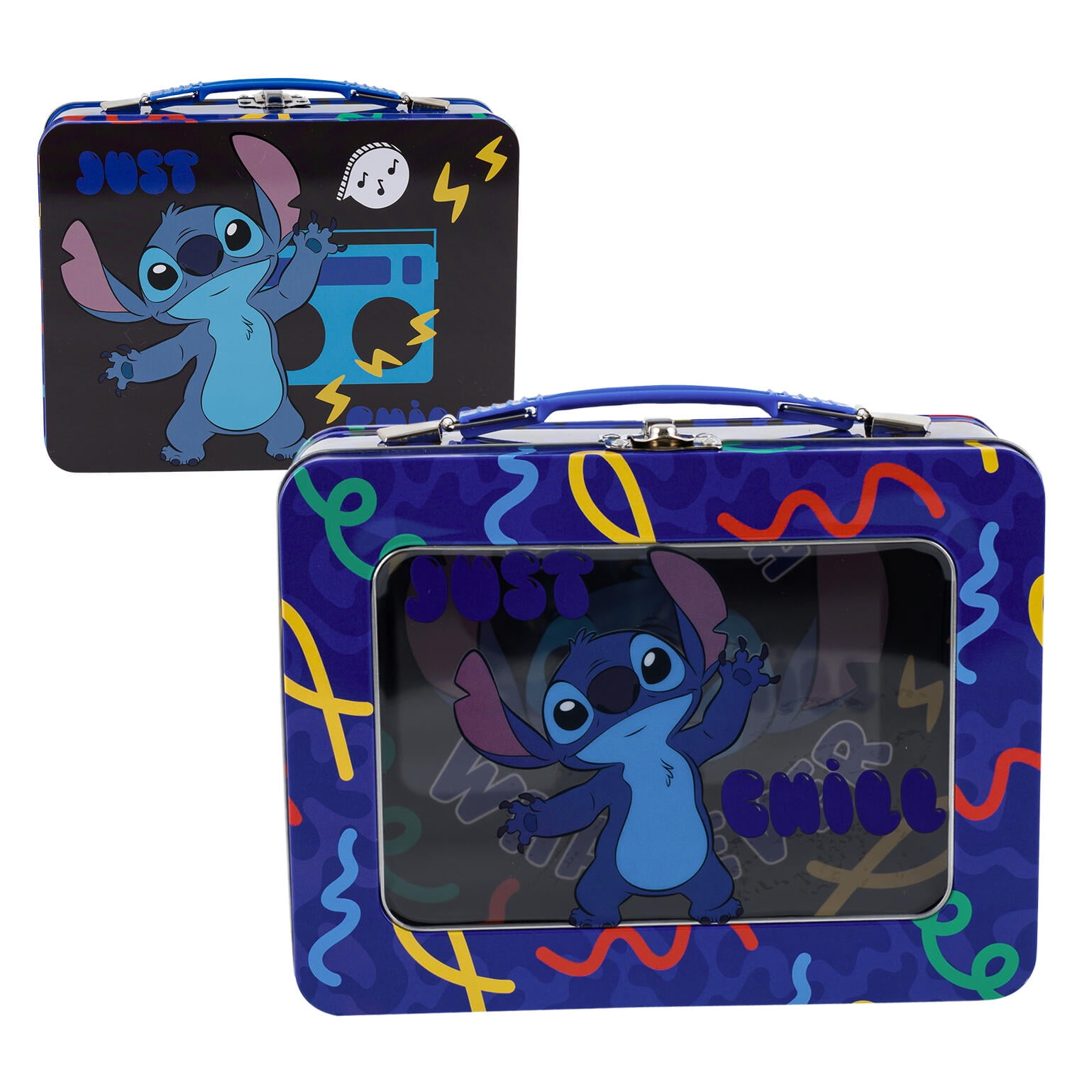 Disney Lilo & Stitch Tin Lunchbox with 3D Window - X-Large - Stitch ...