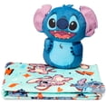 Disney Lilo & Stitch Stitch Plush & Fleece Throw Set (Squeezy Stitch ...
