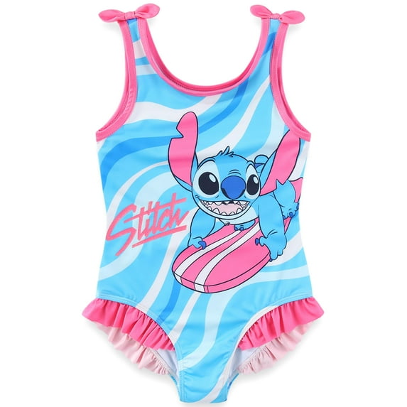 Disney Lilo & Stitch UPF 50+ One Piece Bathing Suit (Girls), Sizes 4-12 ...