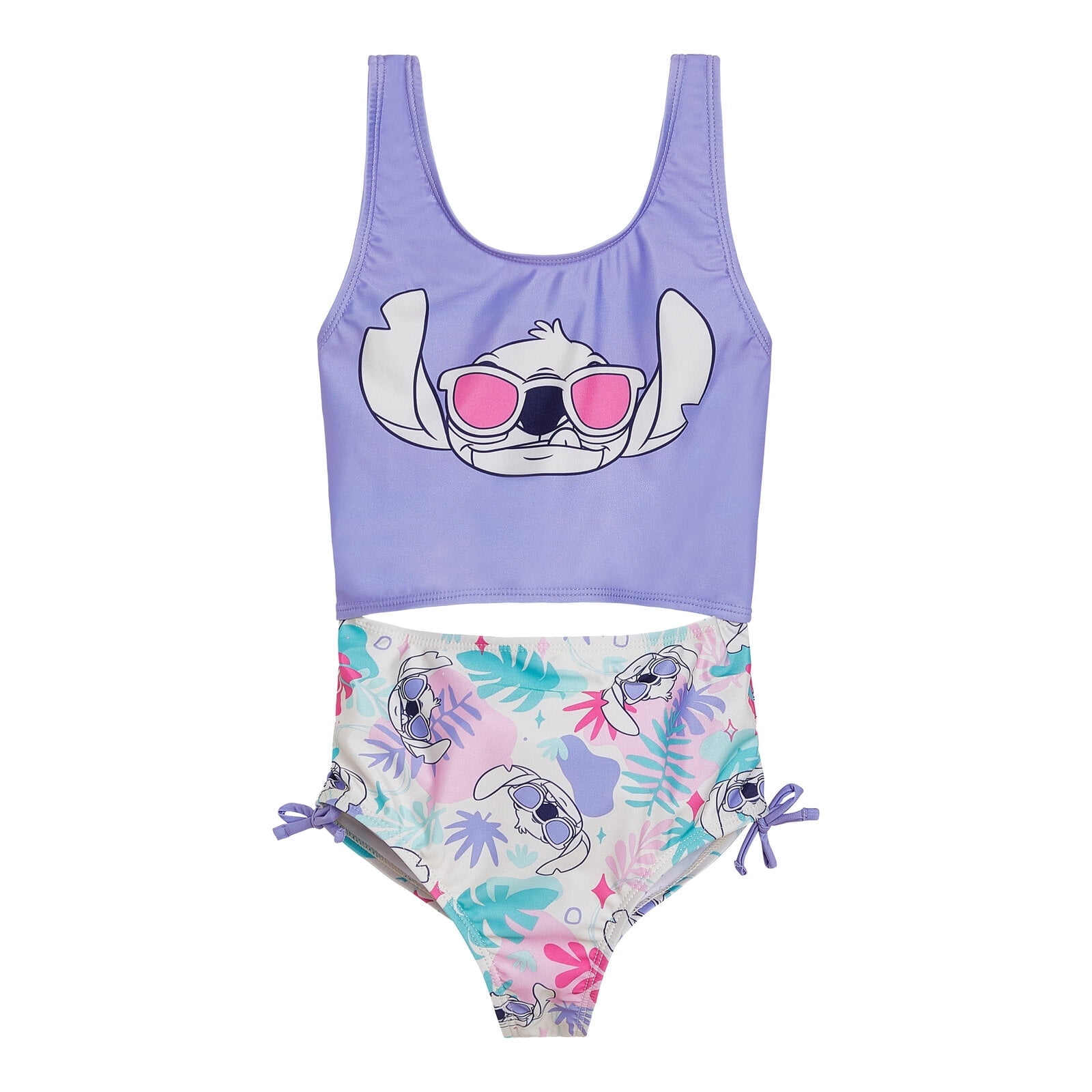 Disney Lilo & Stitch One-Piece Swimsuit, UPF 50+, Tropical Design ...