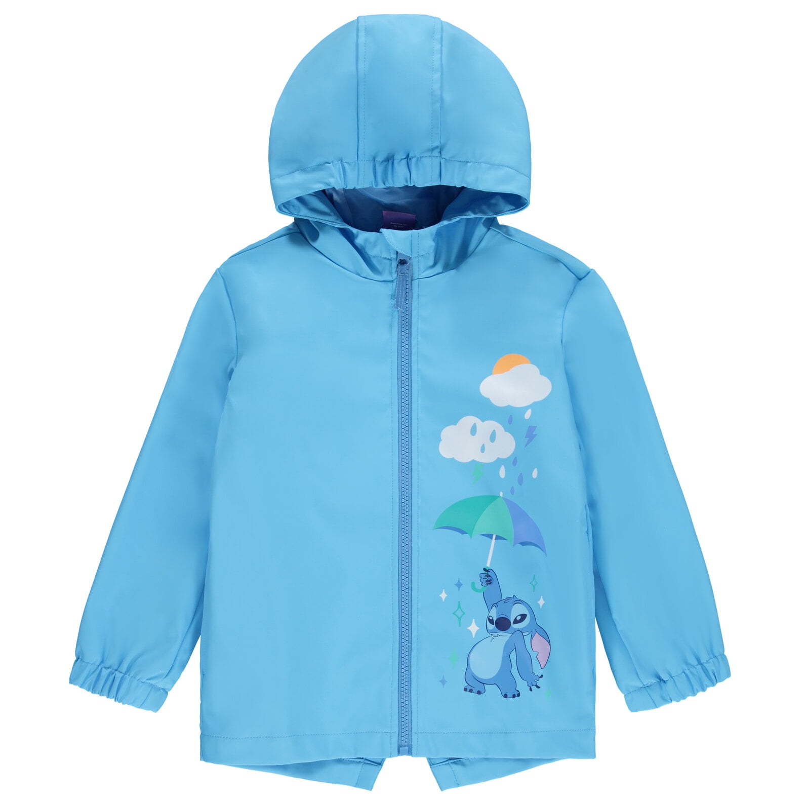 Disney Lilo & Stitch Zip Up Waterproof Rain Jacket Little Kid to Big ...