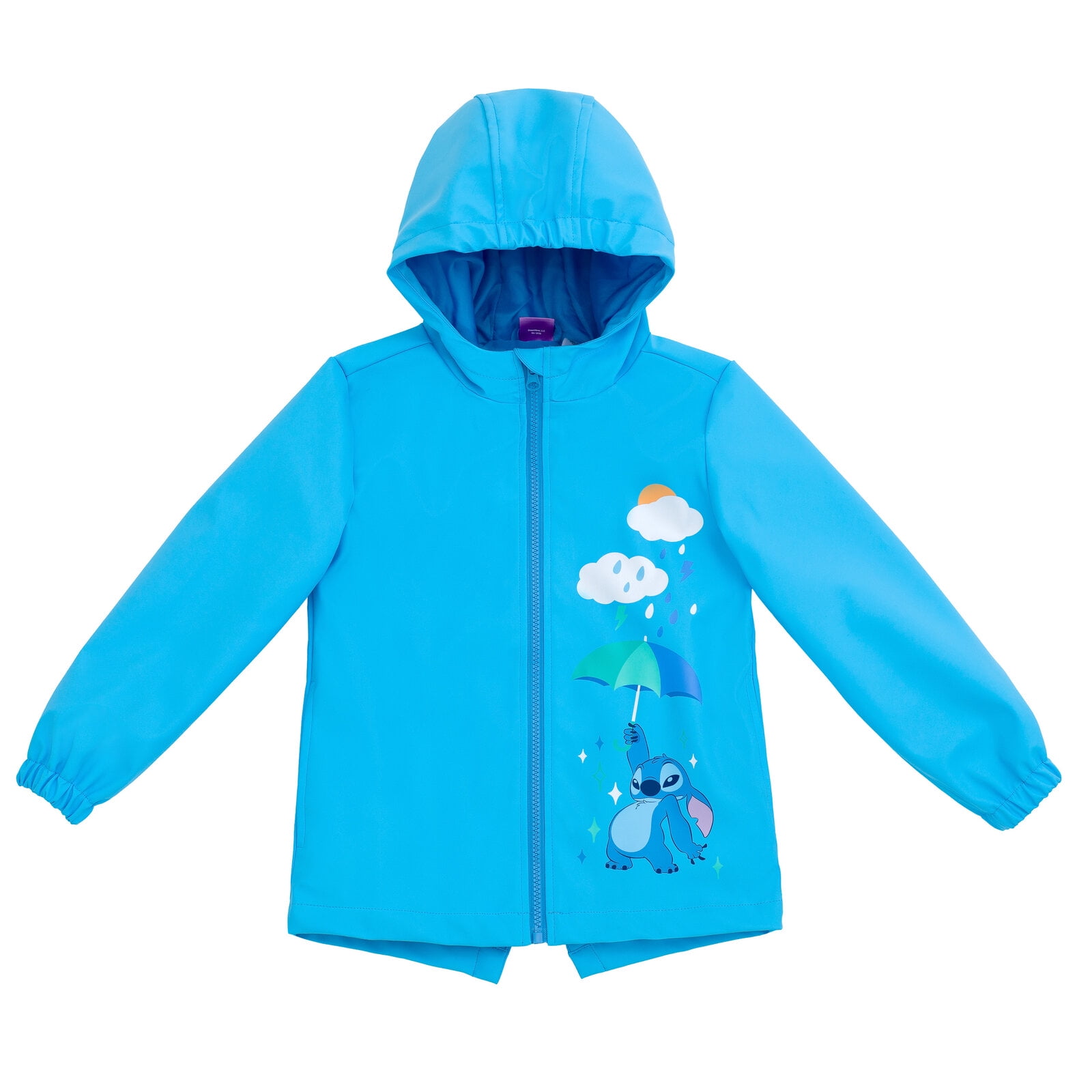 Disney Lilo & Stitch Zip Up Waterproof Rain Jacket Little Kid to Big ...