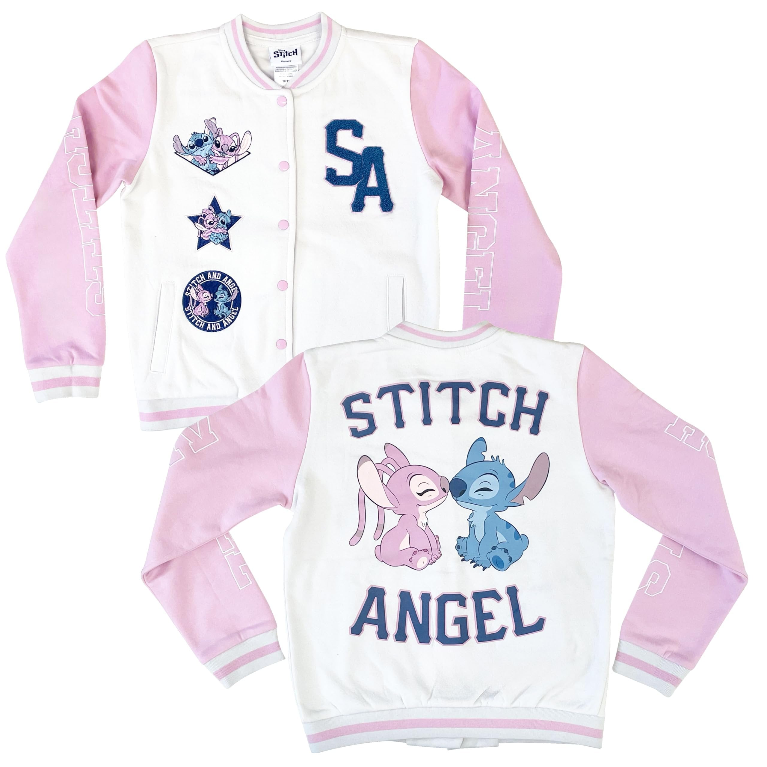 Disney Lilo,Stitch and Angel Varsity Bomber Jacket - Little and Big ...