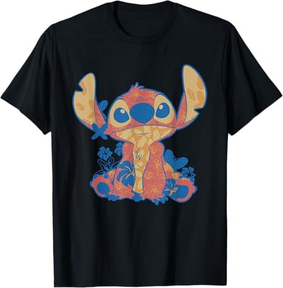 Disney Lilo & Stitch in Hawaiian Floral Print T-Shirt - Walmart.com