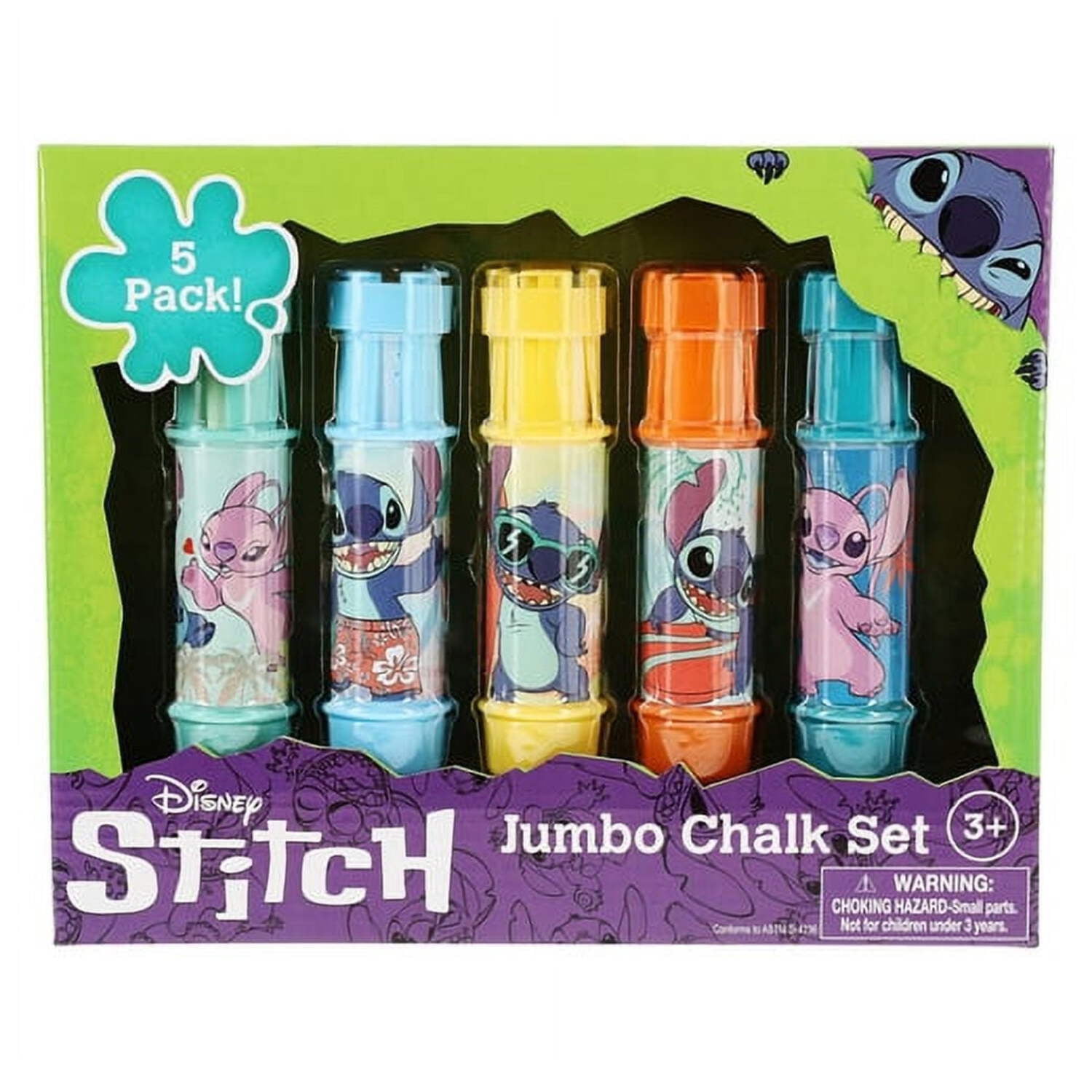 Disney Lilo & Stitch jumbo chalk set with holders 10-piece - Walmart.com