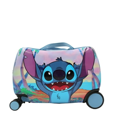 Kids Hard Shell Lilo & Stitch Tropical Print 20” Blue Carry-On Rolling ...