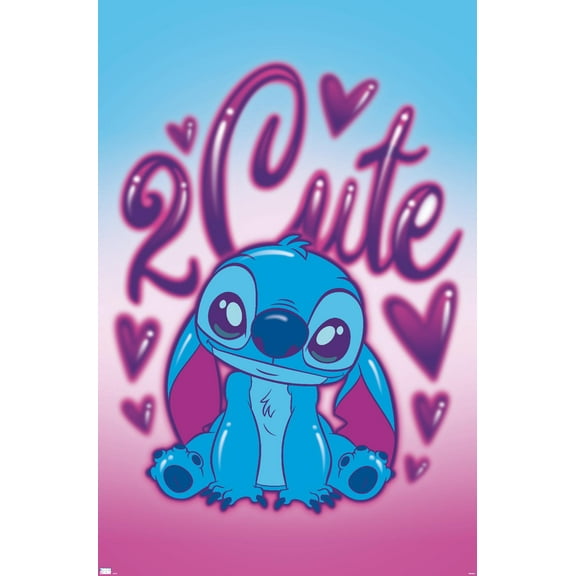 Disney Lilo & Stitch (2002) - Angel and Stitch Purple Wall Poster, 22. ...