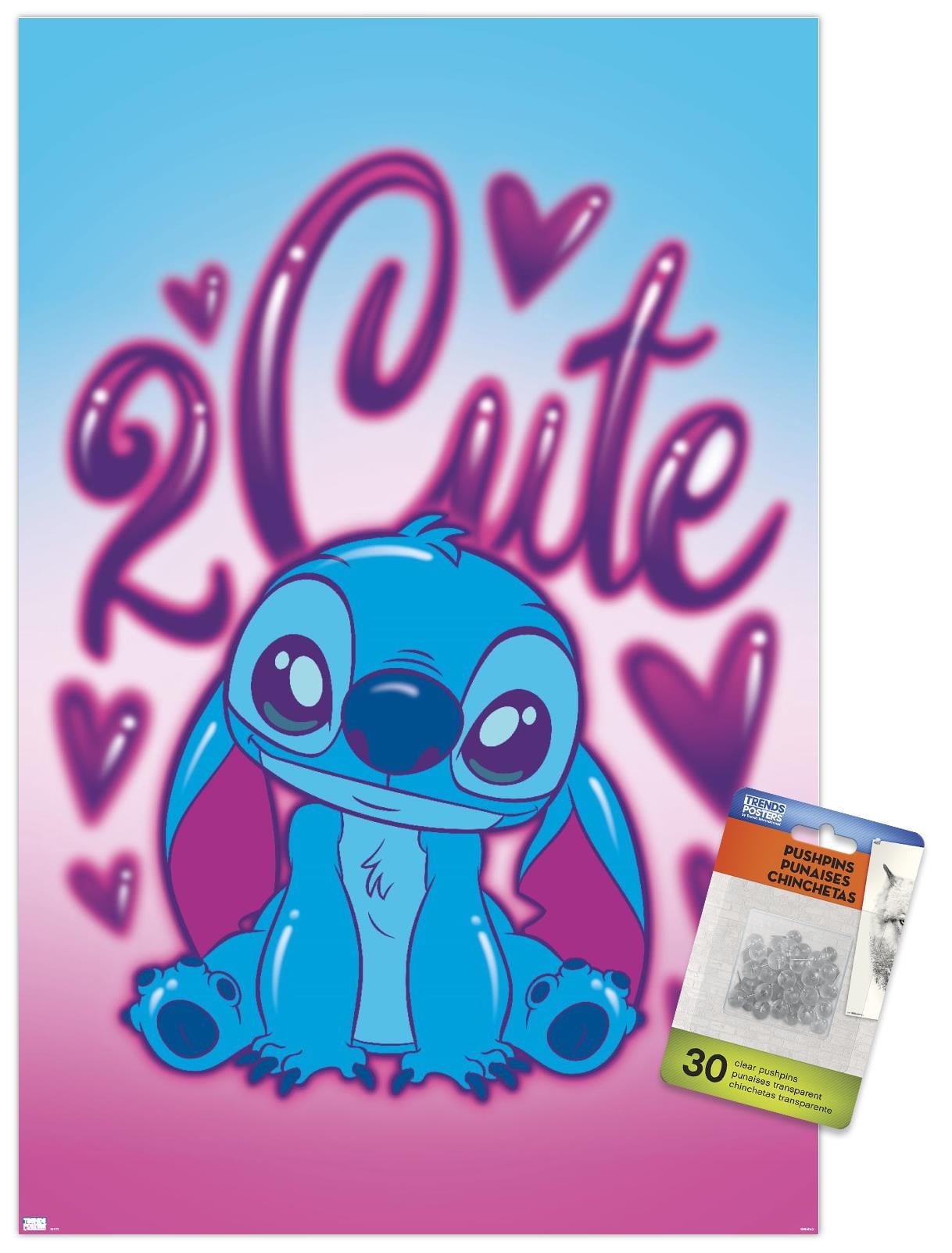 Disney Lilo and Stitch - 2 Cute Wall Poster with Push Pins, 14.725" x ...