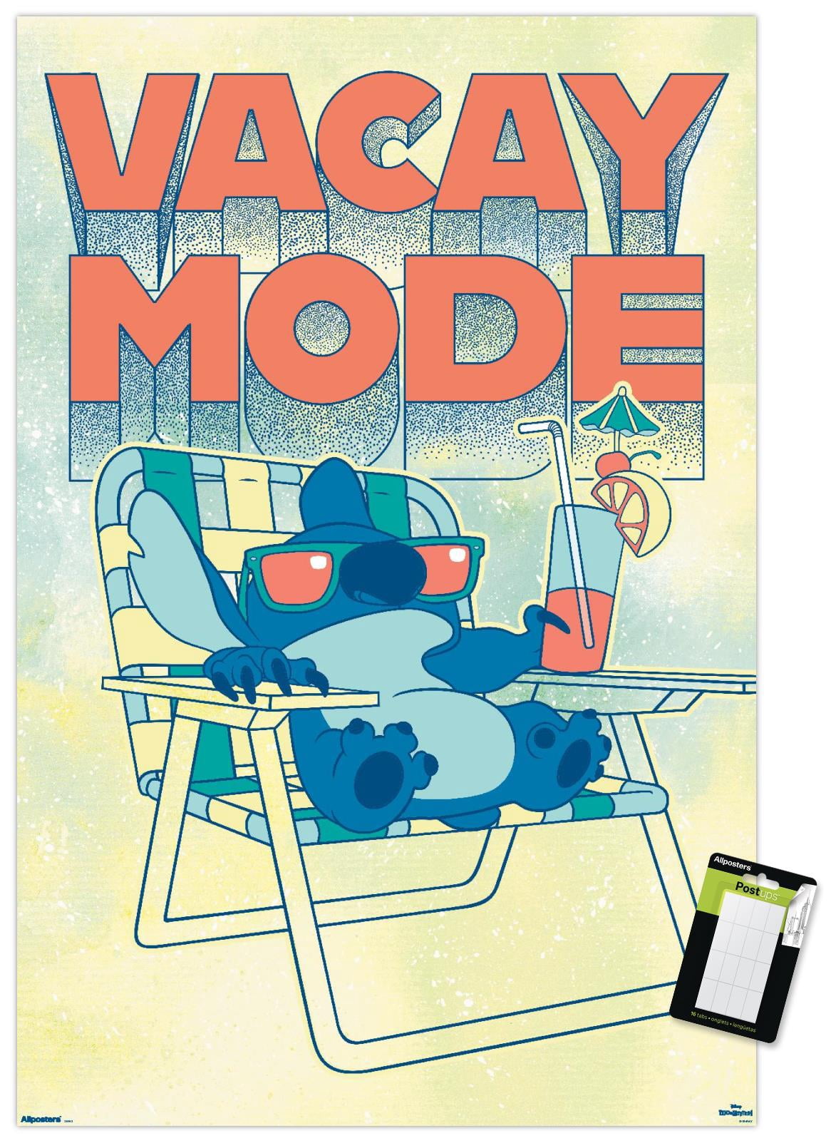 Disney Lilo and Stitch: Beach Vibes - Vacay Mode Wall Poster, 22.375" x ...