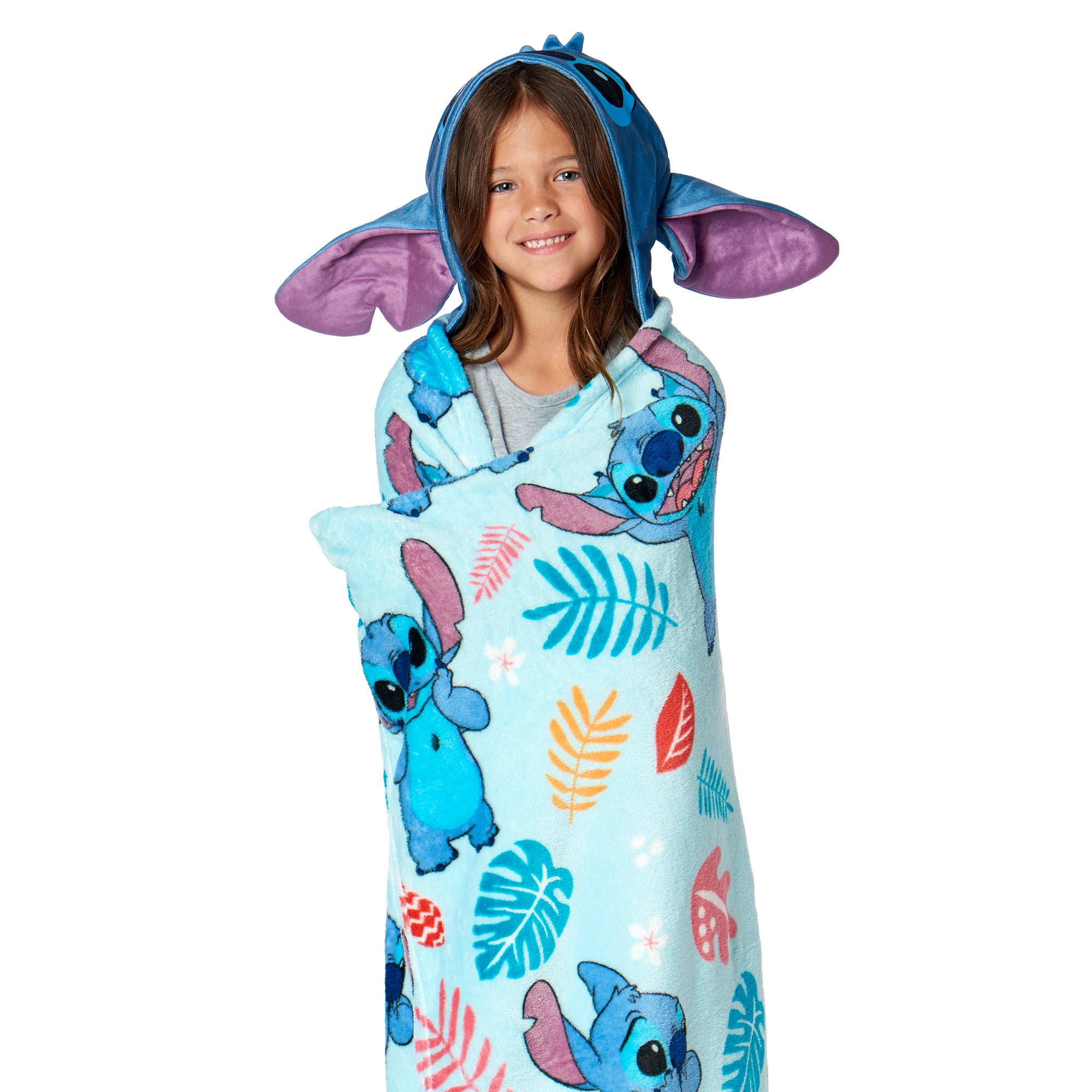 Disney Lilo and Stitch Costal Fun Hooded 3D Sculpted Hood Silk Touch ...