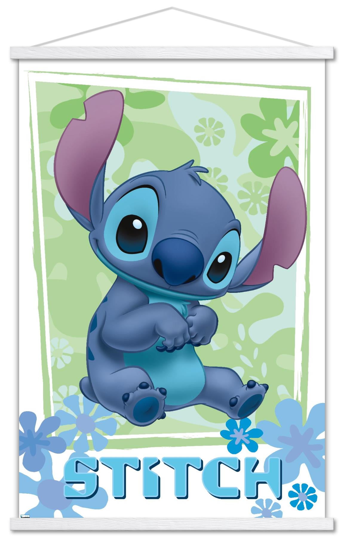 Disney Lilo and Stitch - Flowers Wall Poster with Wooden Magnetic Frame ...