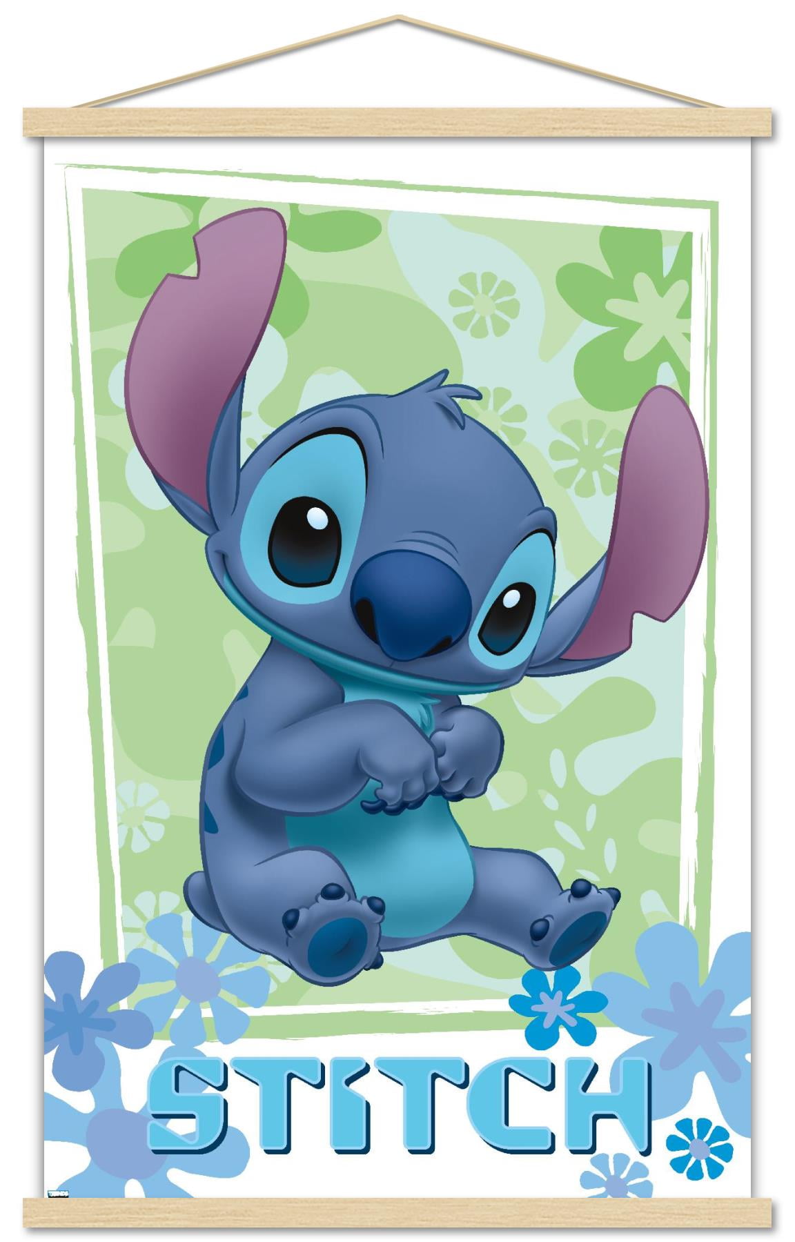 Disney Lilo and Stitch - Flowers Wall Poster with Wooden Magnetic Frame ...