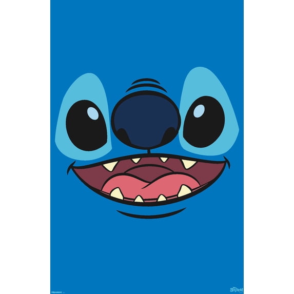 Disney Lilo and Stitch - Giant Face Smile Wall Poster, 14.725" x 22.375 ...
