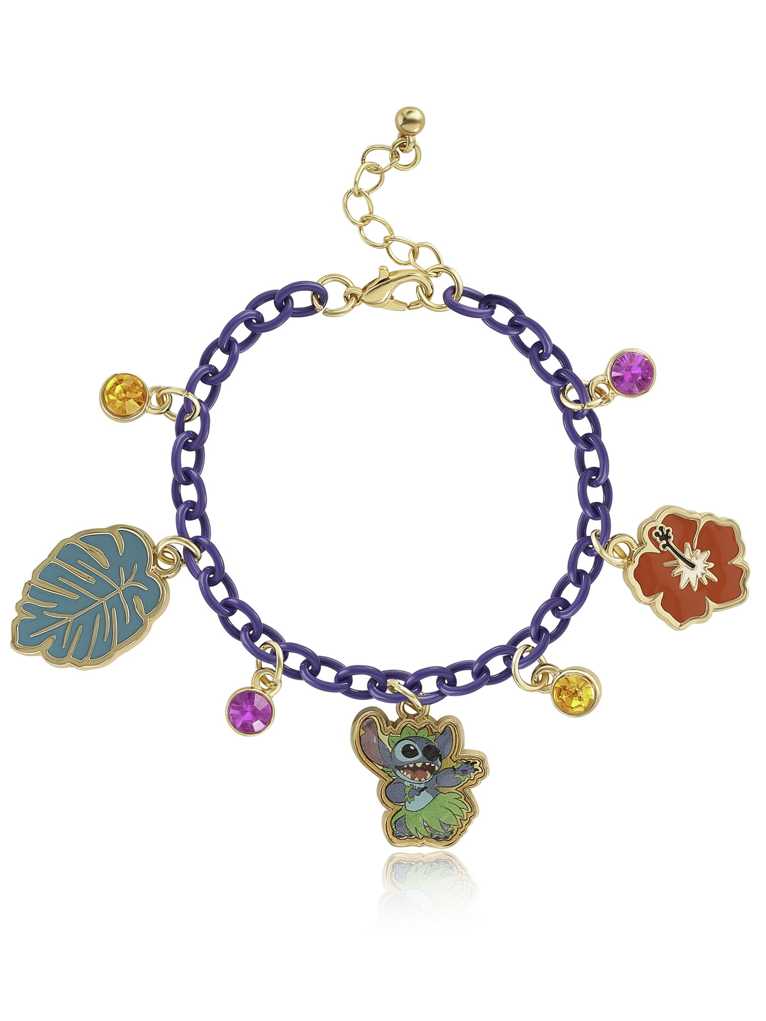 Disney Stitch Girls Tween Metal Charm Bracelet - Walmart.com