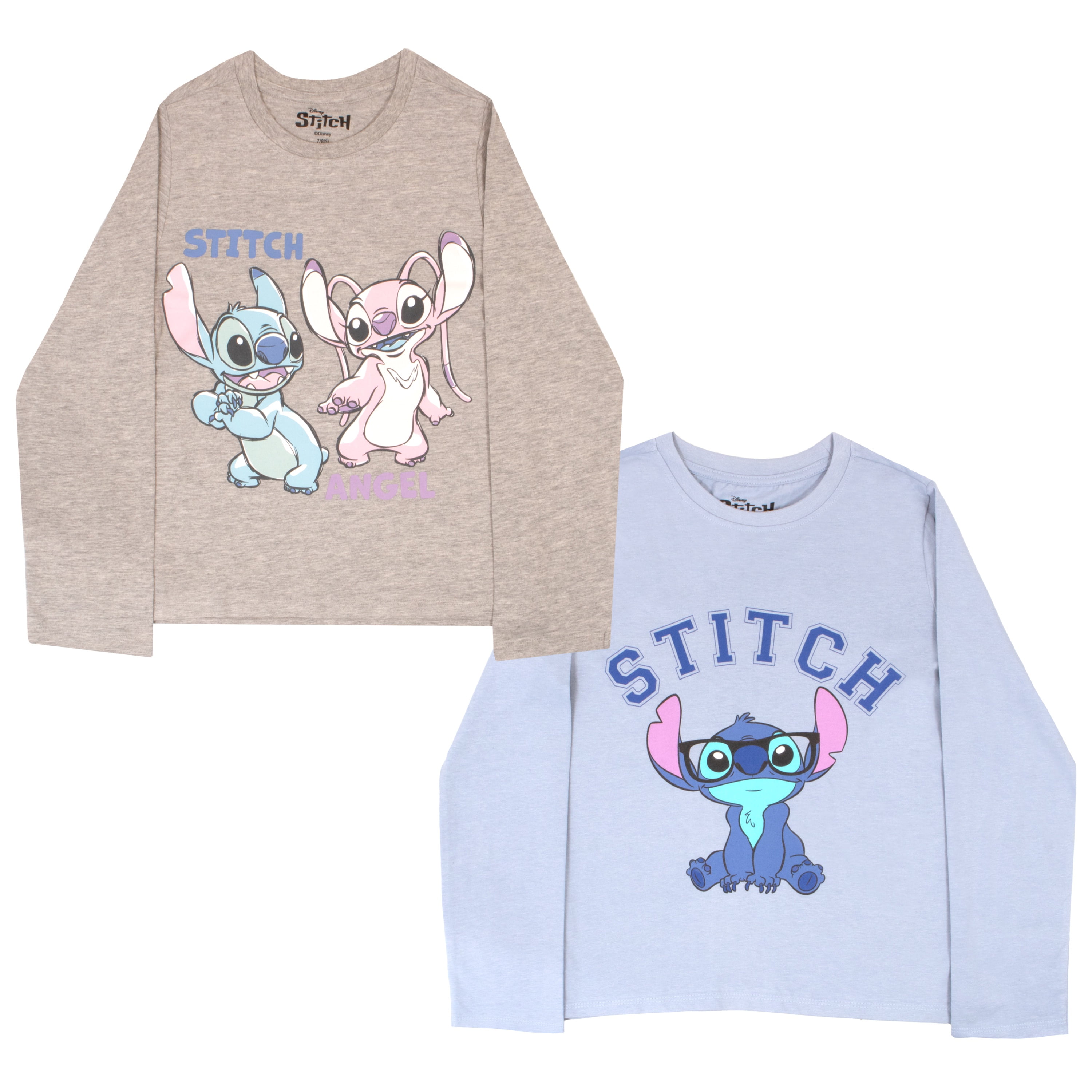 Disney Lilo and Stitch Girls Graphic Tees Long Sleeve T Shirts Classic ...